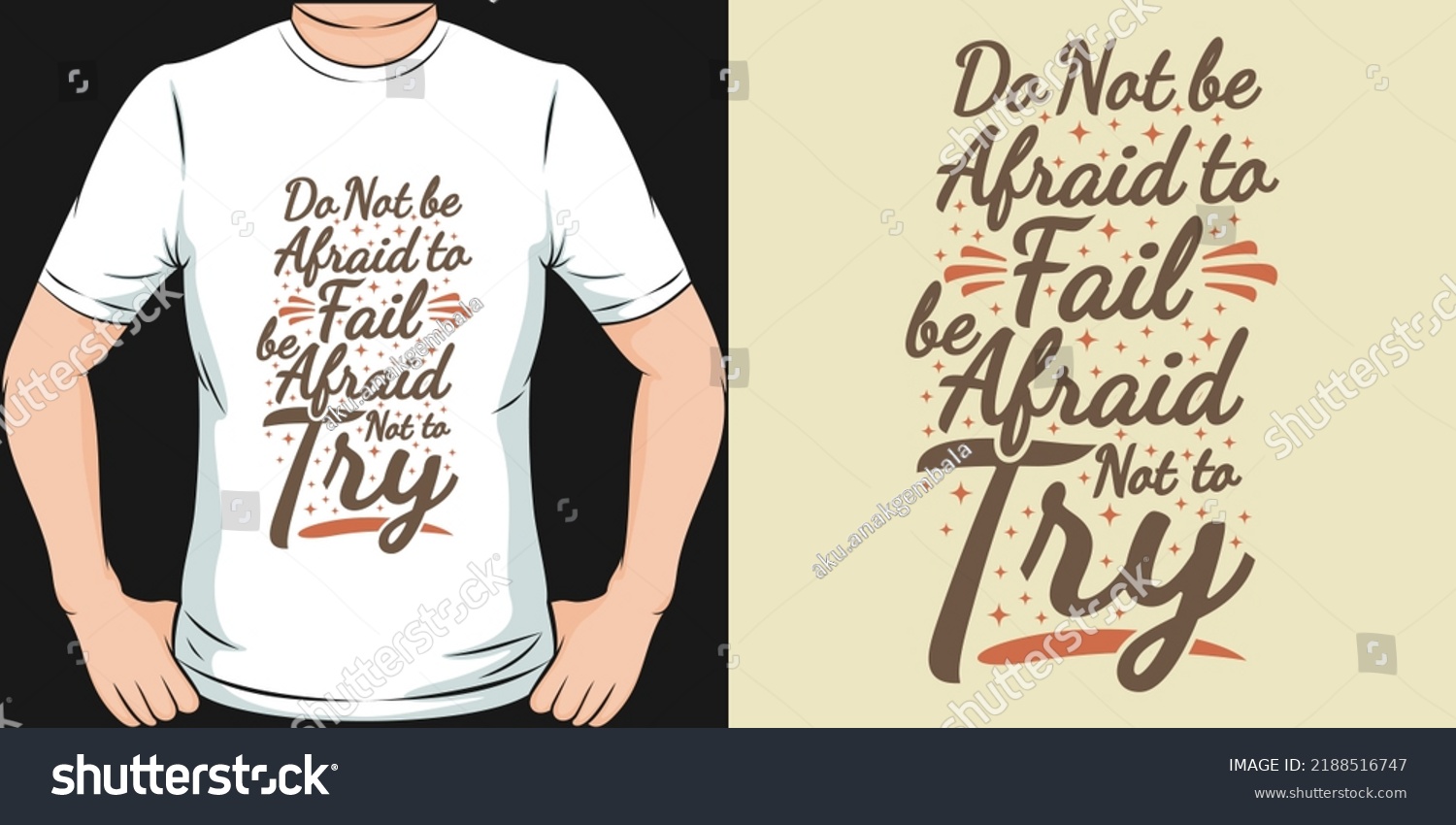 Do Not Be Afraid Fail Be Stock Vector Royalty Free 2188516747
