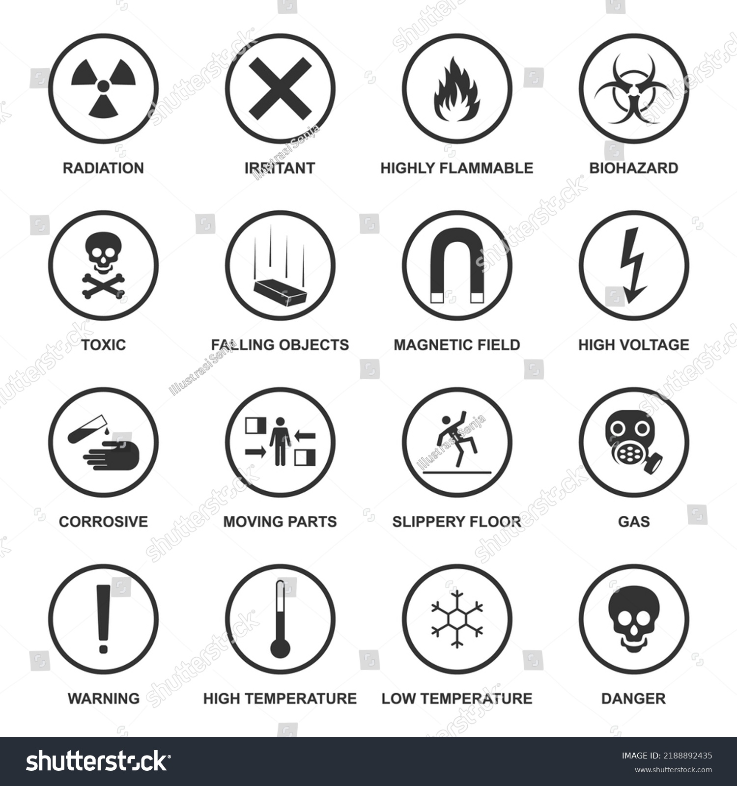 Danger Symbol Icons Vector Set Isolated Stock Vector (Royalty Free ... Danger Symbol Icons Vector Set Isolated Stock Vector (Royalty Free ...