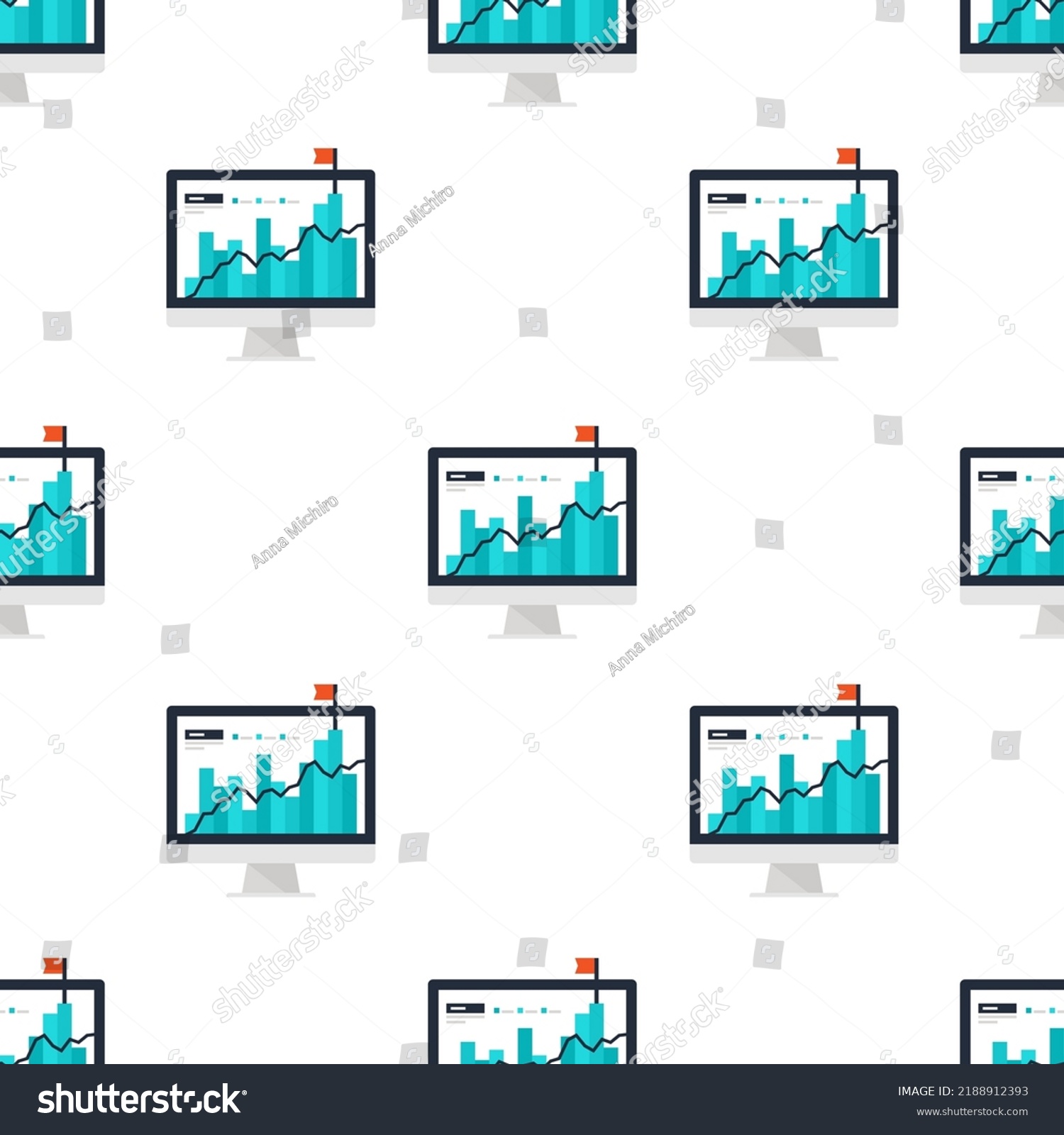 Single Analytics Pattern Analytics Concept Flat Stock Vector (Royalty ...