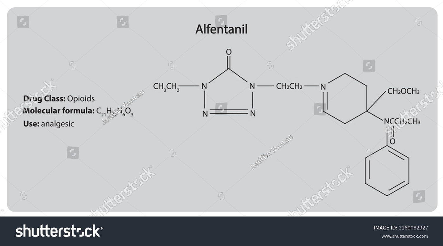 Alfentanil Opioid Chemical Structure Drug Class Stock Vector (Royalty ... Alfentanil Opioid Chemical Structure Drug Class Stock Vector (Royalty ...