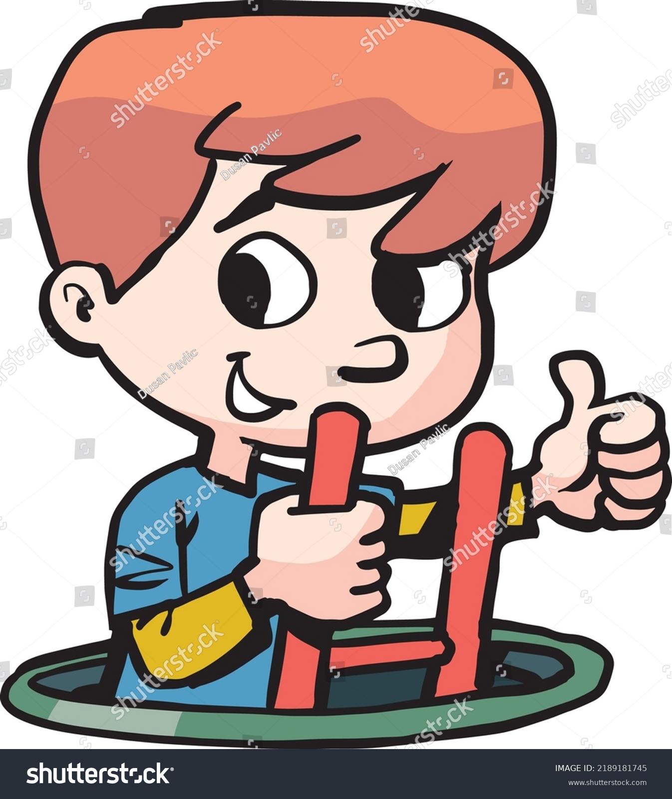 Boy Comes Out Hole Has Solved Stock Vector (Royalty Free) 2189181745 ... Boy Comes Out Hole Has Solved Stock Vector (Royalty Free) 2189181745 ...