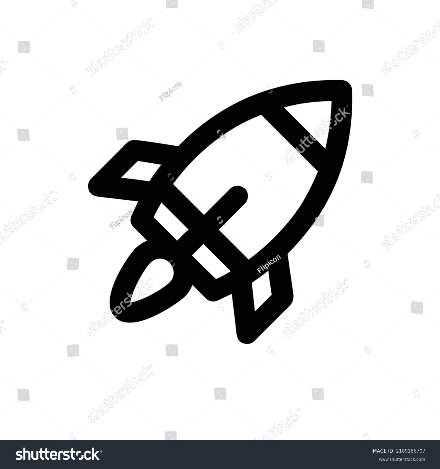 Vector Isolatedsuitable Web Designstarupslogoapplogo Illustrationrocket Icon Stock Vector