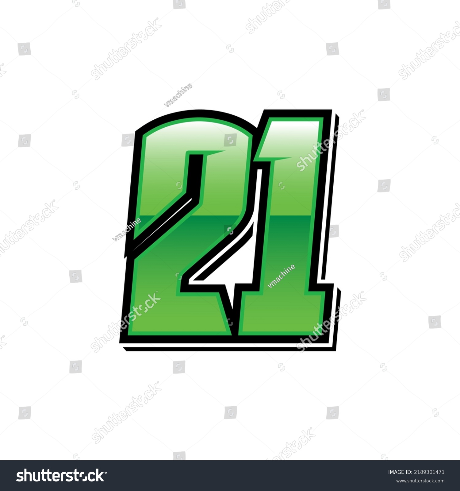 Racing Start Number 21 Vector Template Stock Vector (Royalty Free ... Racing Start Number 21 Vector Template Stock Vector (Royalty Free ...