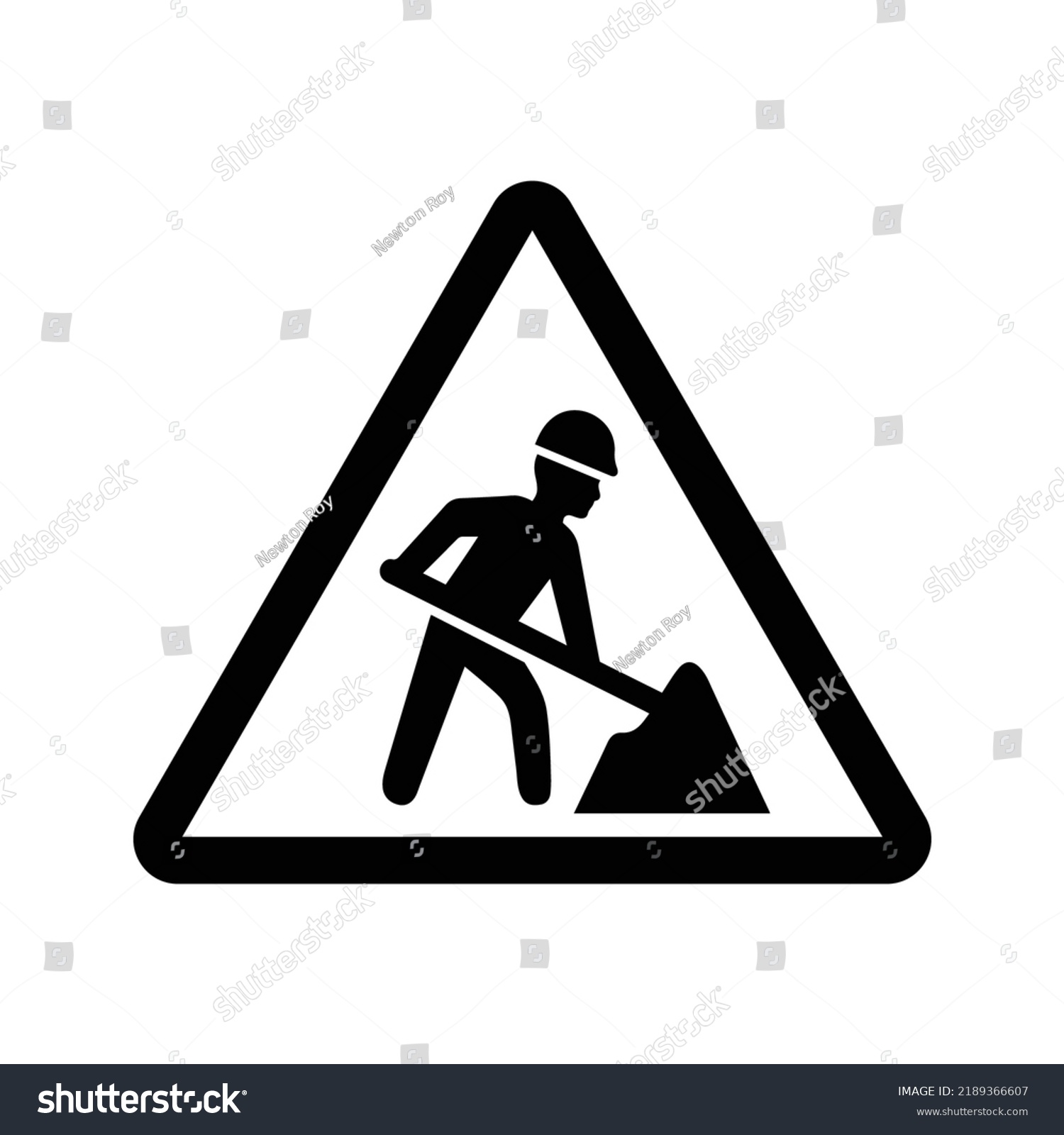 Under Construction Dig Worker Icon Black Stock Vector (Royalty Free ...