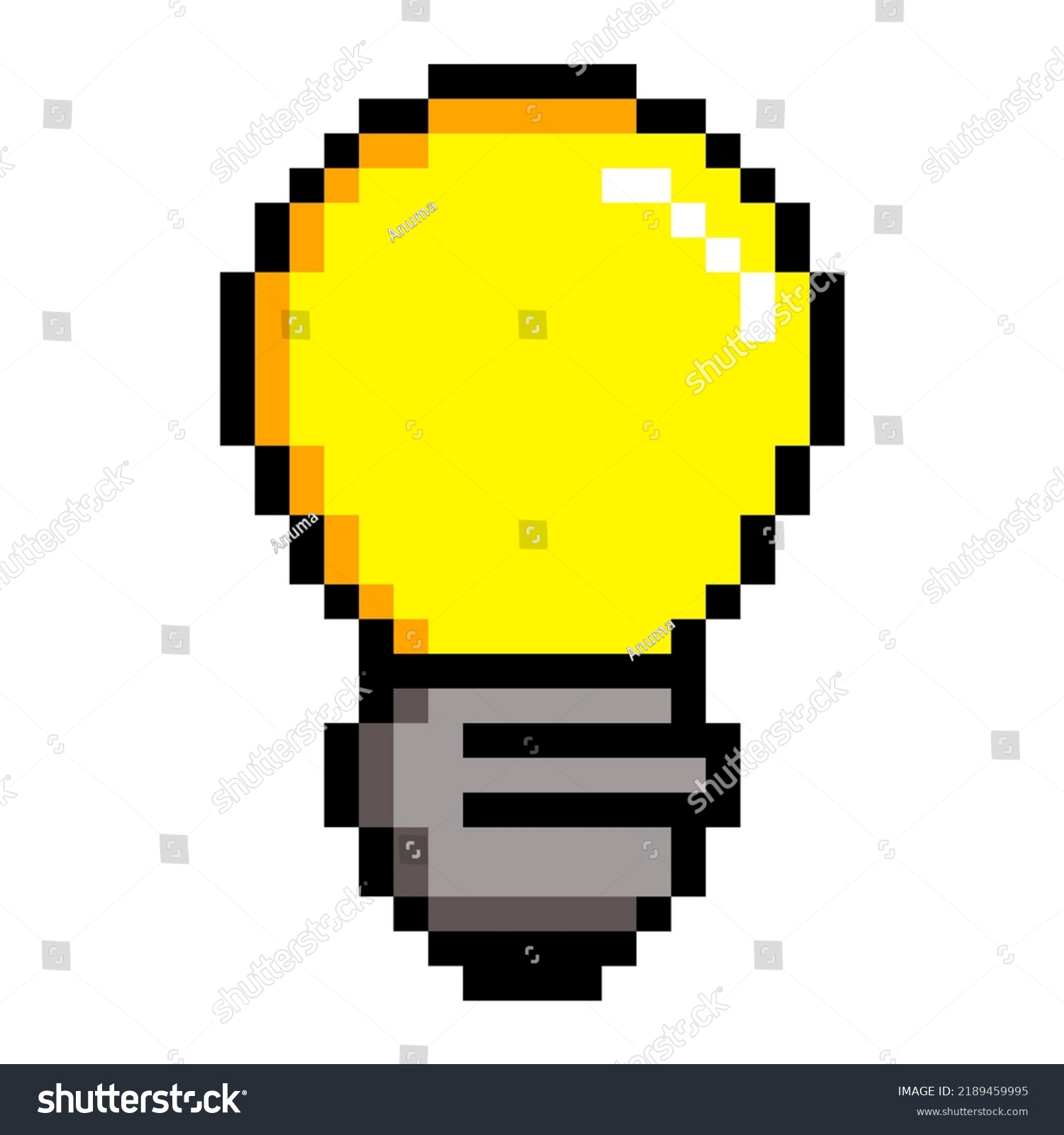 Pixel Bulb 8 Bit Games On Stock Vector (Royalty Free) 2189459995 | Shutterstock