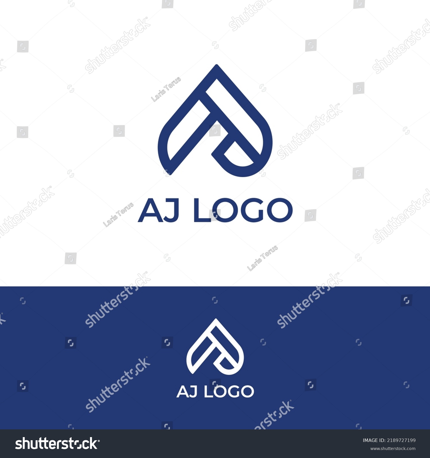 J Monogram Logo Design Stock Vector (Royalty Free) 2189727199 ...