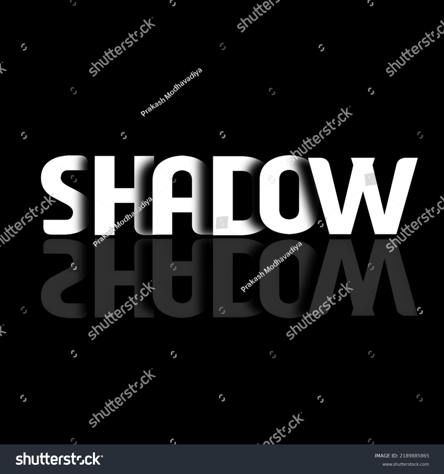 3d Shadow Effect Font Black Background Stock Illustration 2189885865