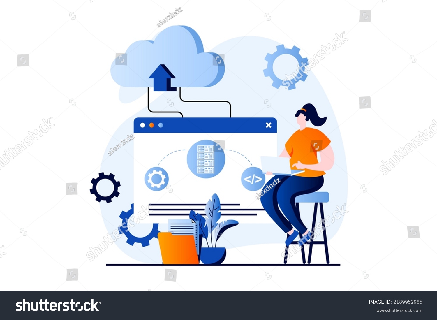 Saas Concept People Scene Flat Cartoon Stock Illustration 2189952985 ... Saas Concept People Scene Flat Cartoon Stock Illustration 2189952985 ...
