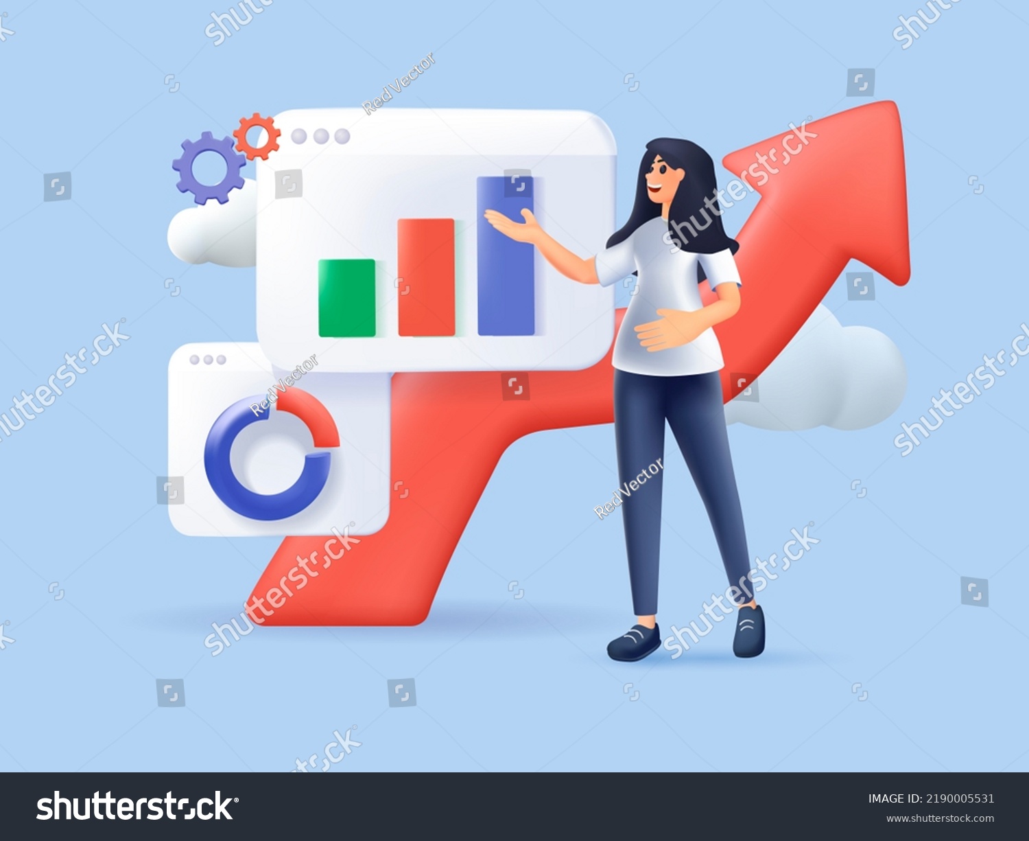 3d Characters Manage Finances Woman Calculating Stock Illustration ... 3d Characters Manage Finances Woman Calculating Stock Illustration ...