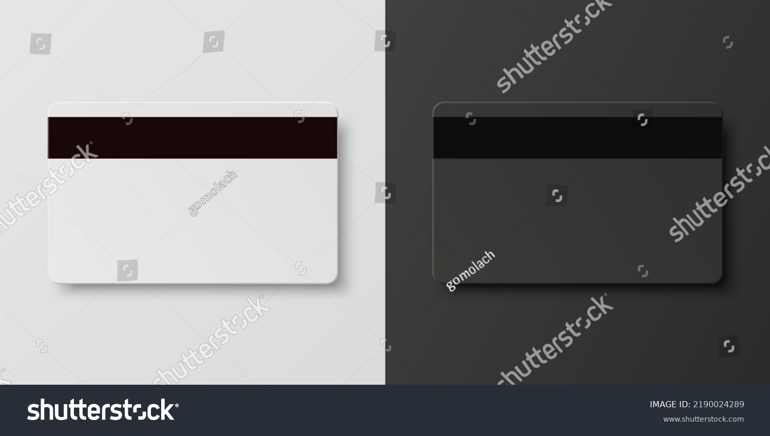 Vector 3d Realistic Black White Blank Stock Vector (Royalty Free) 2190024289 | Shutterstock