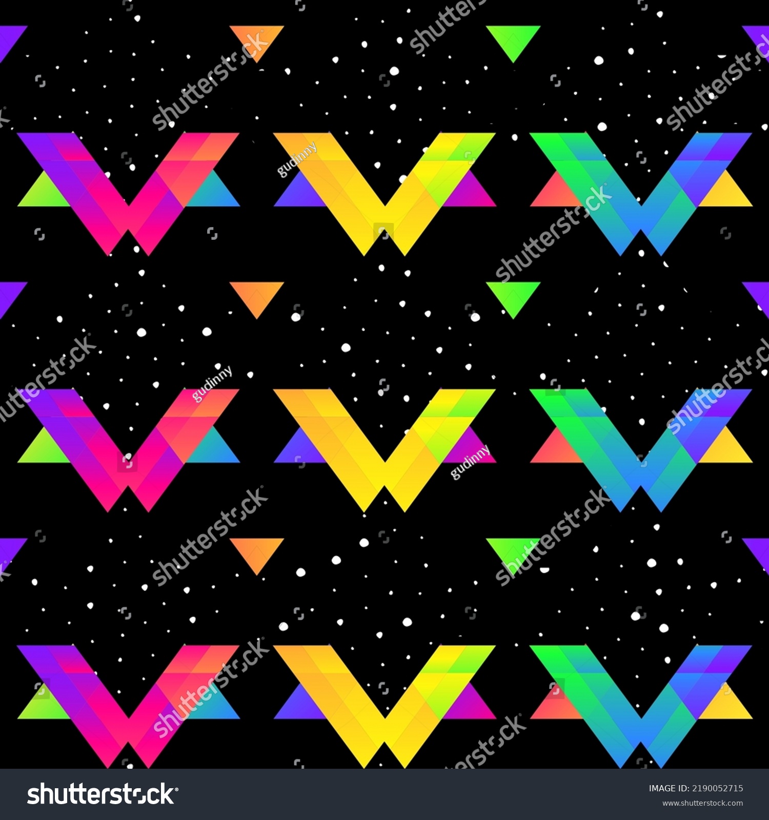 Rainbow Triangles Vector Seamless Pattern Stock Vector (Royalty Free ...