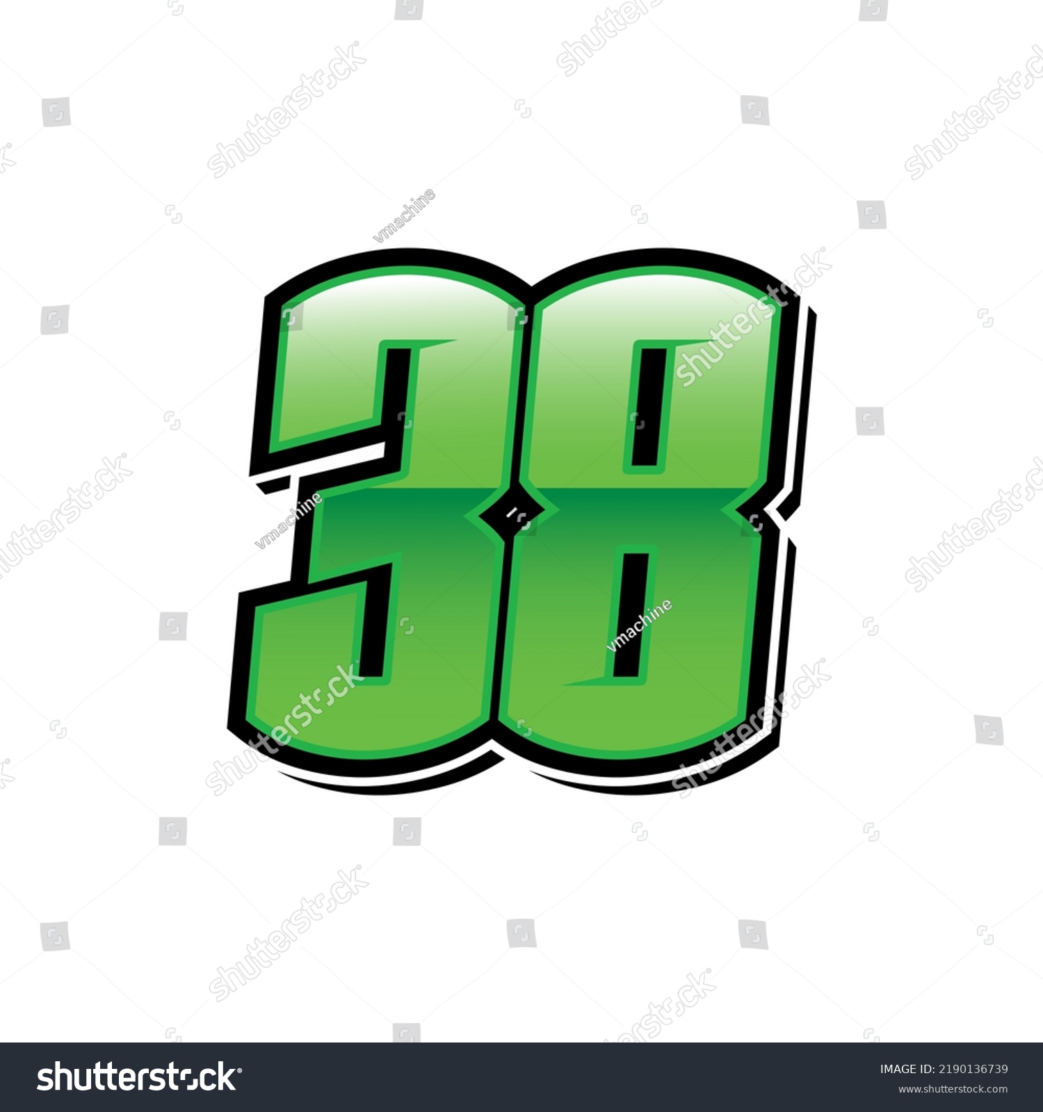 Racing Start Number 38 Vector Template Stock Vector (Royalty Free ... Racing Start Number 38 Vector Template Stock Vector (Royalty Free ...