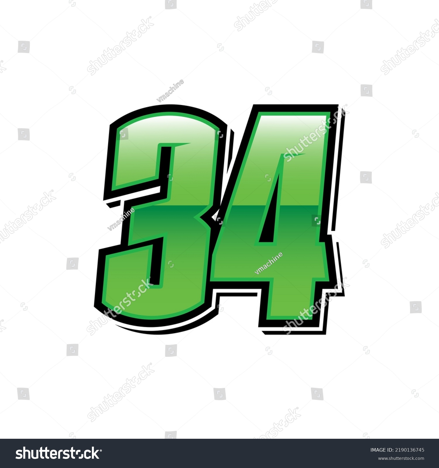 Racing Start Number 34 Vector Template Stock Vector (Royalty Free ... Racing Start Number 34 Vector Template Stock Vector (Royalty Free ...