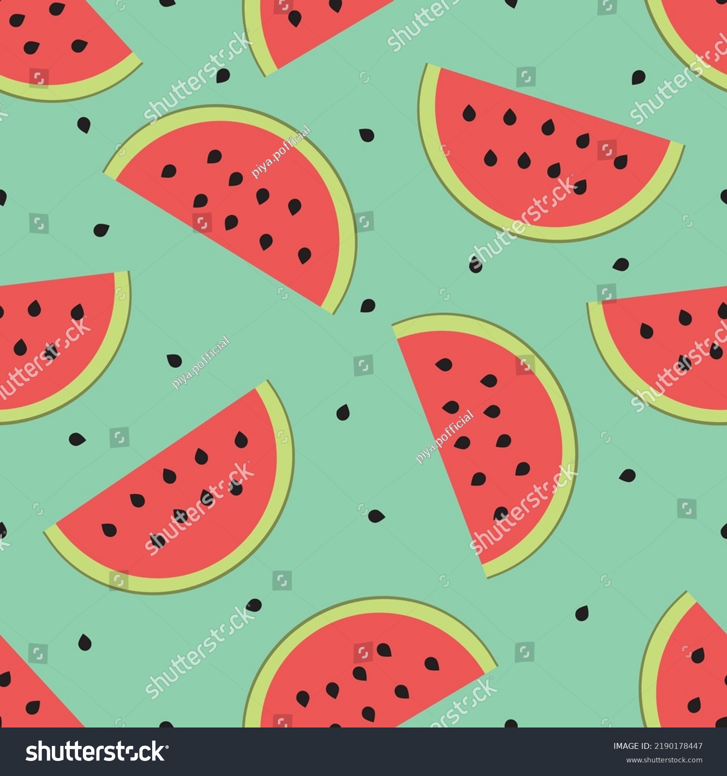 Pattern Seamless Watermelon Vector Pattern Vector Stock Vector (Royalty ...