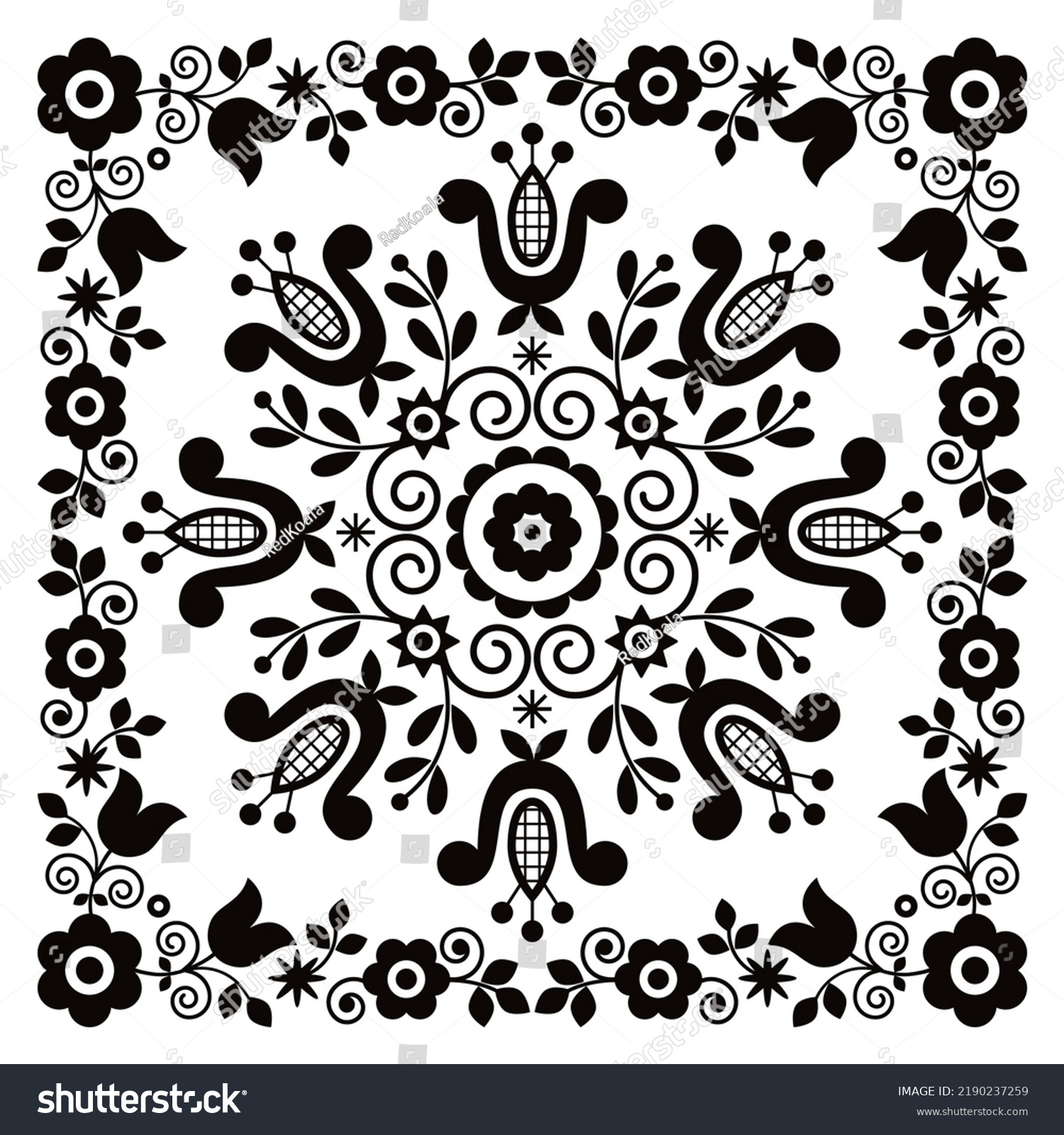 Polish Traditional Folk Art Vector Greeting Stock Vector (Royalty Free ... Polish Traditional Folk Art Vector Greeting Stock Vector (Royalty Free ...
