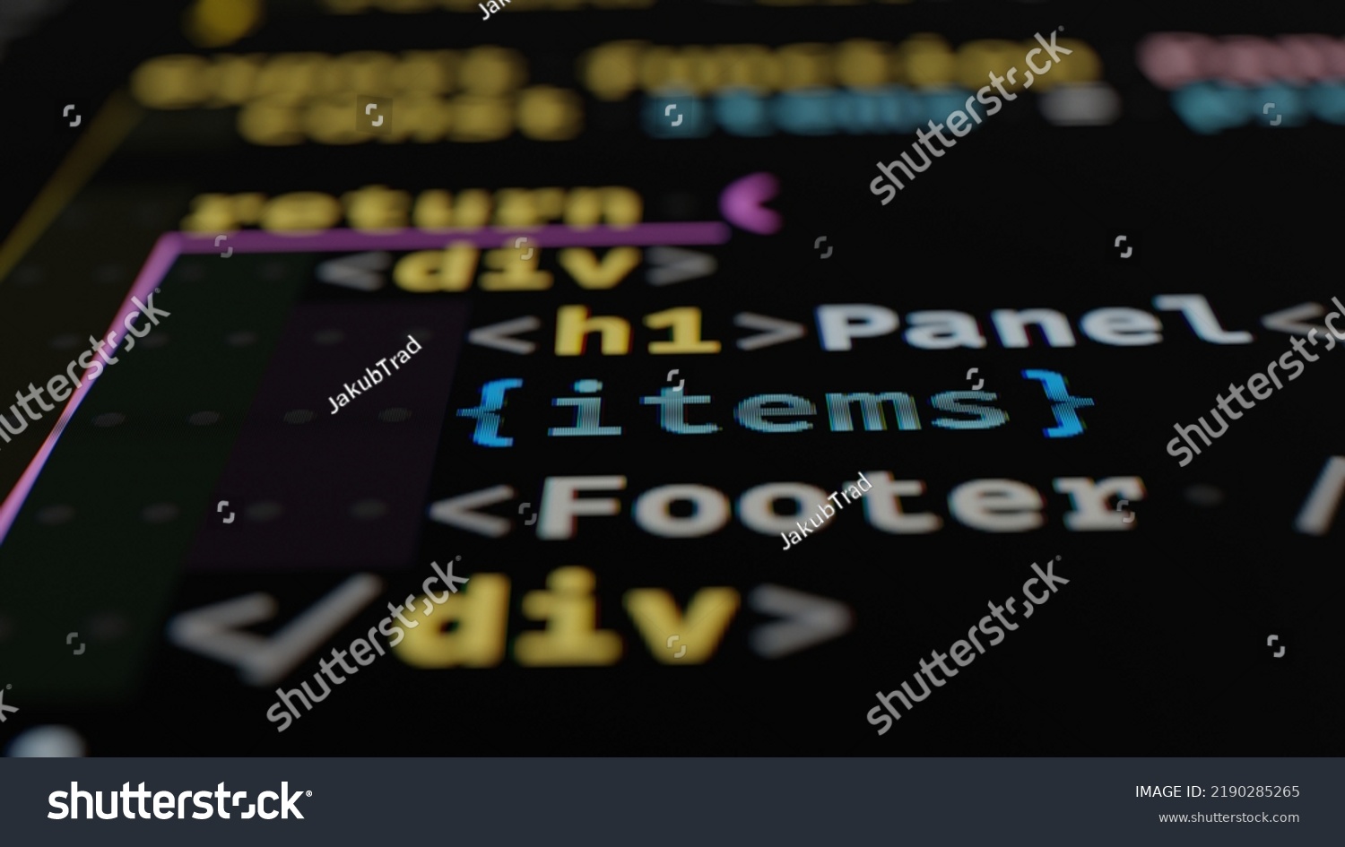 React Source Code Screenshot Showing Single Stock Illustration 2190285265 Shutterstock