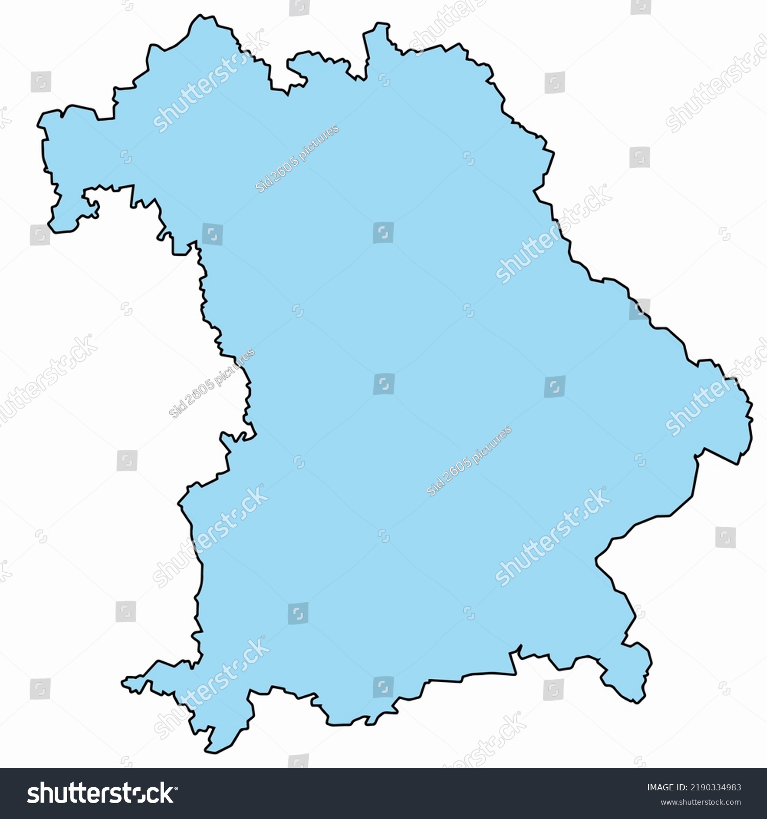Map German Federal State Bavaria Vector Stock Vector (Royalty Free ... Map German Federal State Bavaria Vector Stock Vector (Royalty Free ...