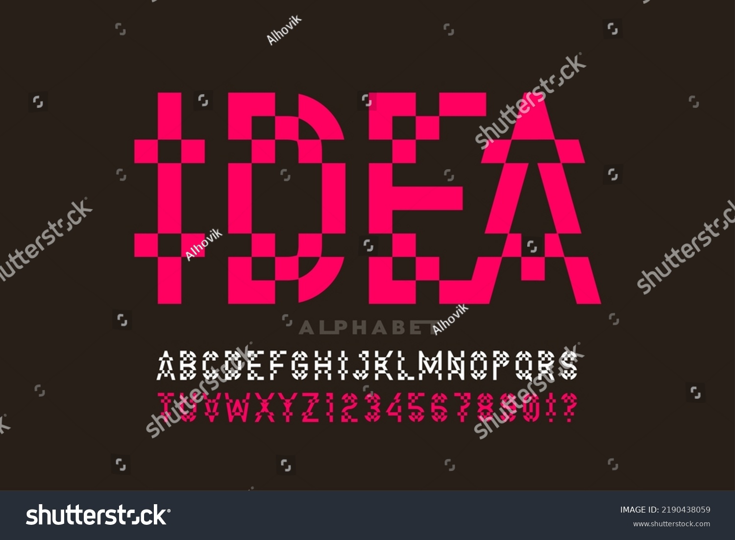 Modern Font Design Alphabet Letters Numbers Stock Vector Royalty Free