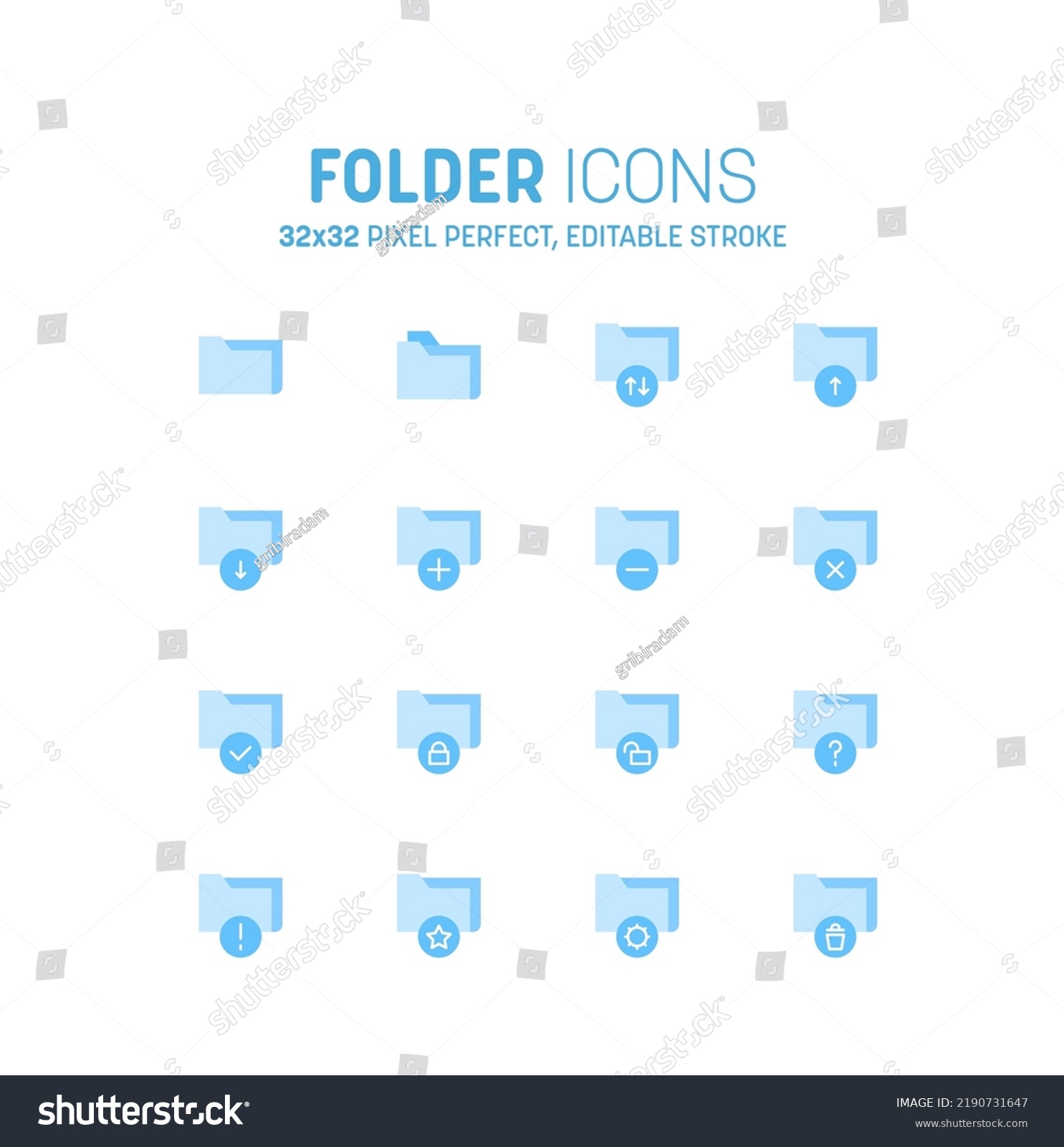 Folder Icons Colorful File Folder Icon Stock Vector (royalty Free