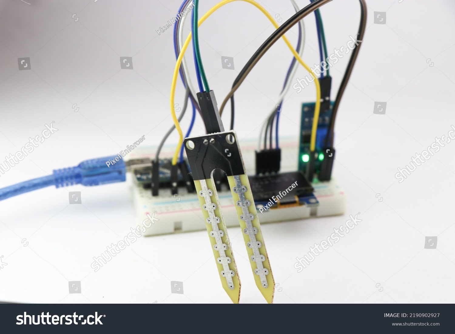 Soil Moisture Sensor Some Breadboard Circuit Stock Photo 2190902927 ... Soil Moisture Sensor Some Breadboard Circuit Stock Photo 2190902927 ...
