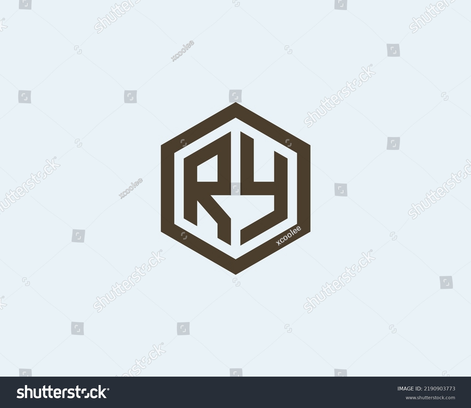 Ry Logo Design Vector Template Stock Vector Royalty Free 2190903773 Shutterstock