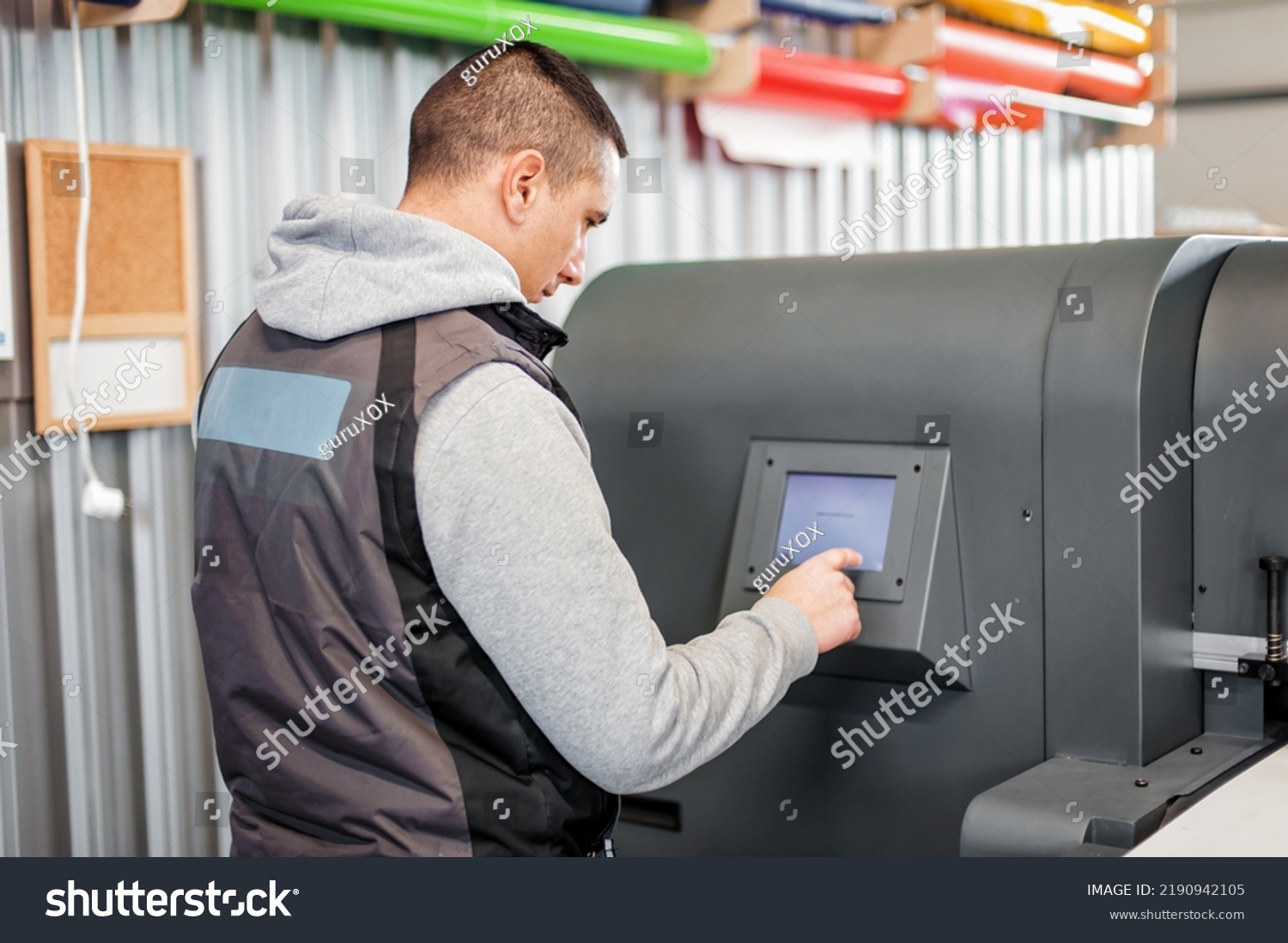 Technician Operator Worker Checking Input Output Stock Photo 2190942105 ... Technician Operator Worker Checking Input Output Stock Photo 2190942105 ...
