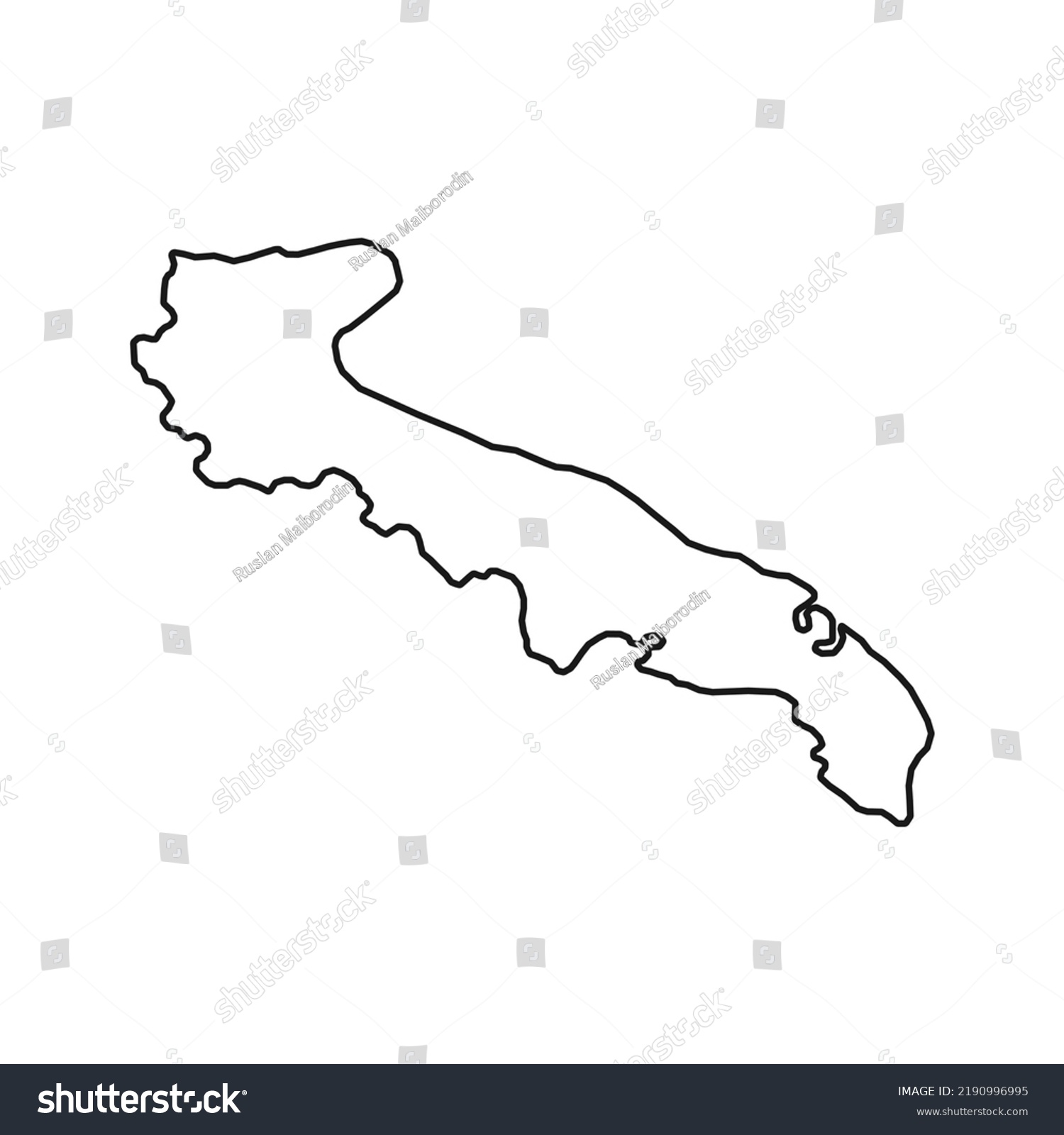 Puglia Map Region Italy Vector Illustration Stock Vector (Royalty Free ... Puglia Map Region Italy Vector Illustration Stock Vector (Royalty Free ...