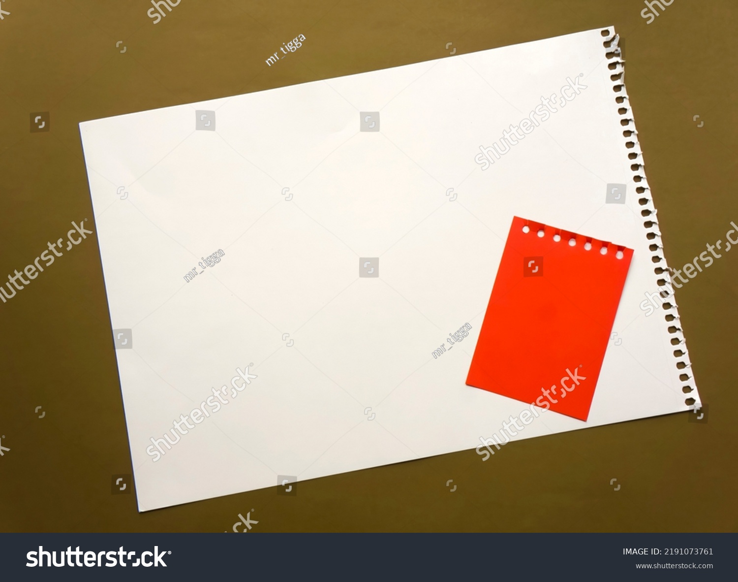 Blank Sheet Paper Space Design Lettering Stock Photo 2191073761 ...