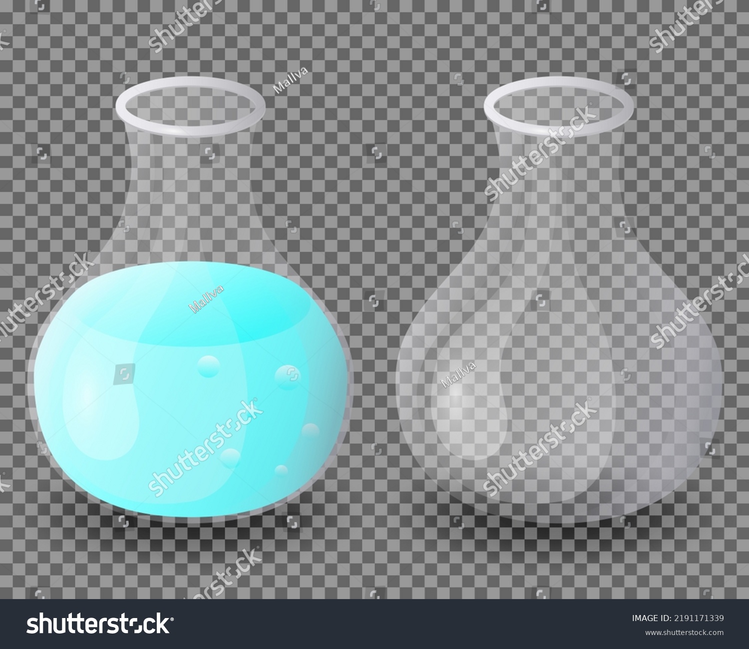 Empty Flask Liquid Isolated On Transparent Stock Vector (Royalty Free) 2191171339 | Shutterstock