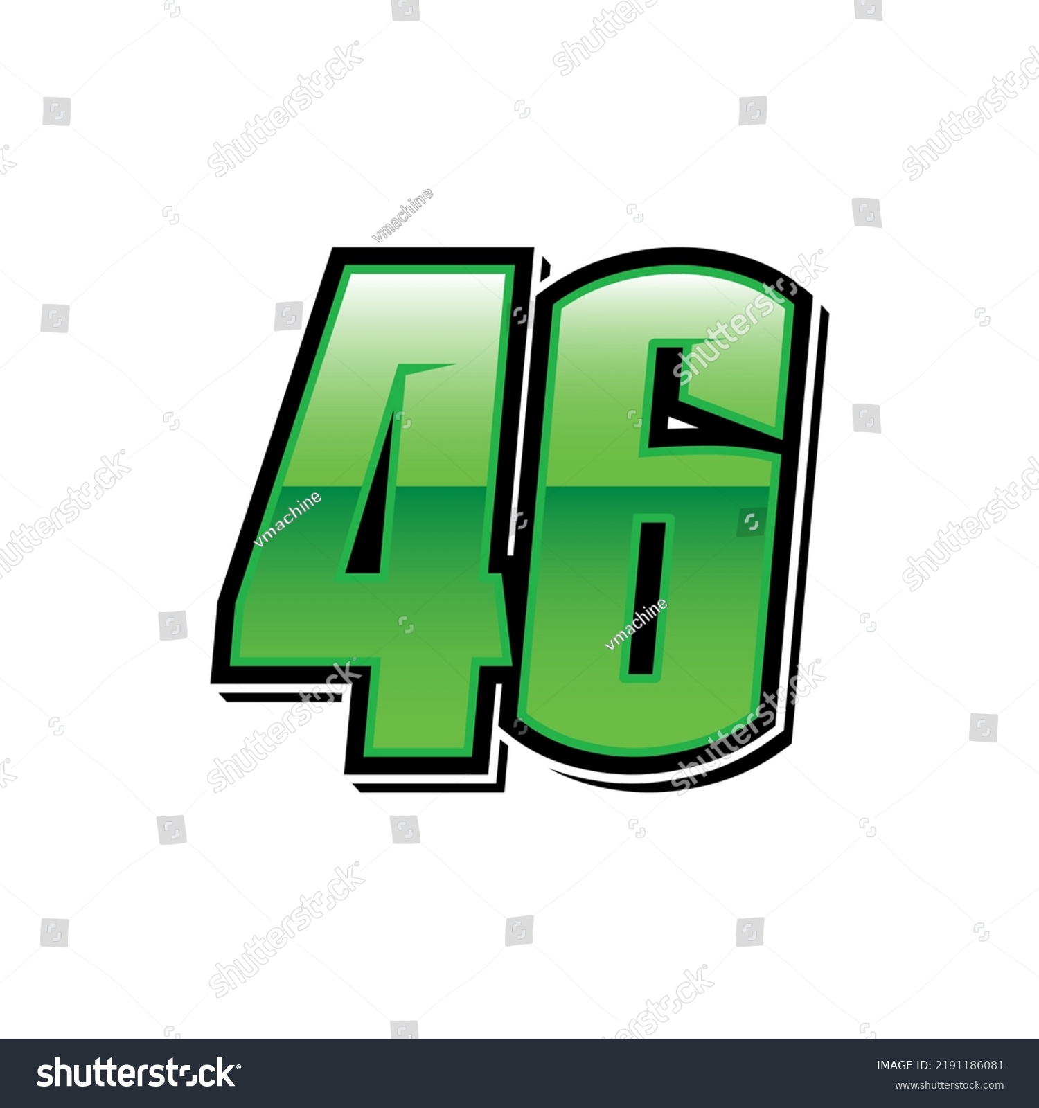 Racing Start Number 46 Vector Template Stock Vector (Royalty Free ... Racing Start Number 46 Vector Template Stock Vector (Royalty Free ...