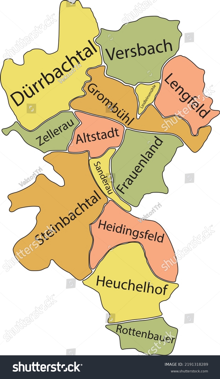 Pastel Flat Vector Administrative Map Germany Stock Vector (Royalty ... Pastel Flat Vector Administrative Map Germany Stock Vector (Royalty ...