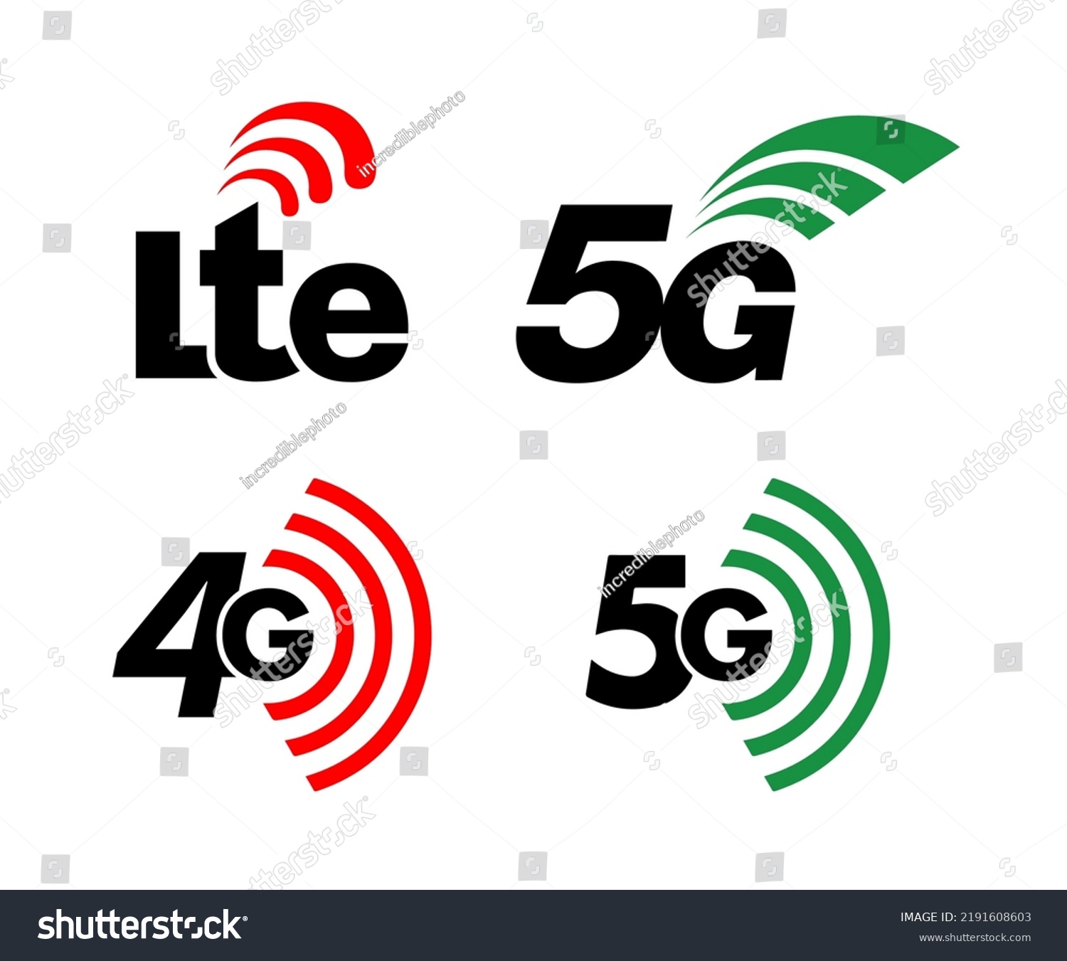 Lte 4g 5g Icon Vector Transparent Stock Vector (Royalty Free) 2191608603 | Shutterstock