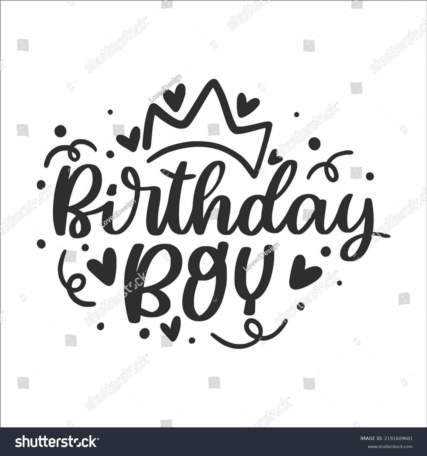 Birthday Party Lettering Quotes Poster Tshirt Stock Vector Royalty