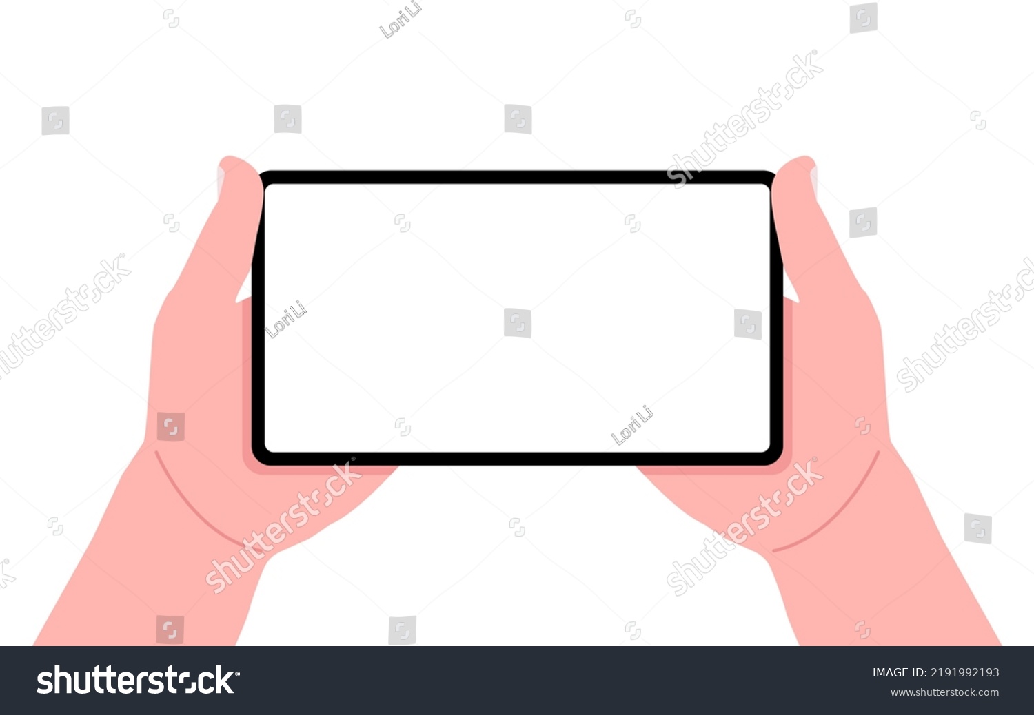 Two Male Hands Holding Smartphone Mockup Stock Vector (Royalty Free ... Two Male Hands Holding Smartphone Mockup Stock Vector (Royalty Free ...