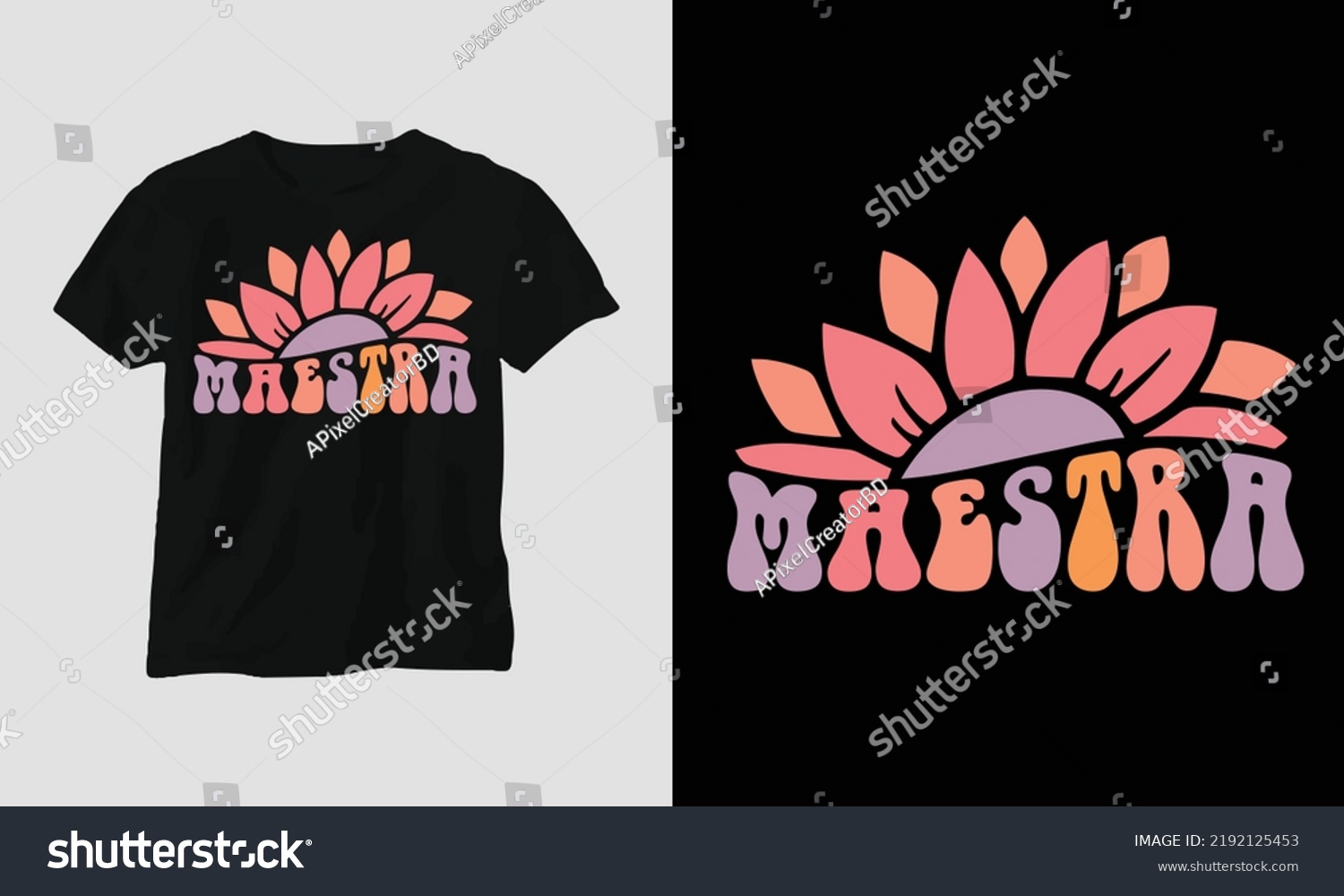 Wavy Retro Groovy Tshirt Design Quotes Stock Vector Royalty Free