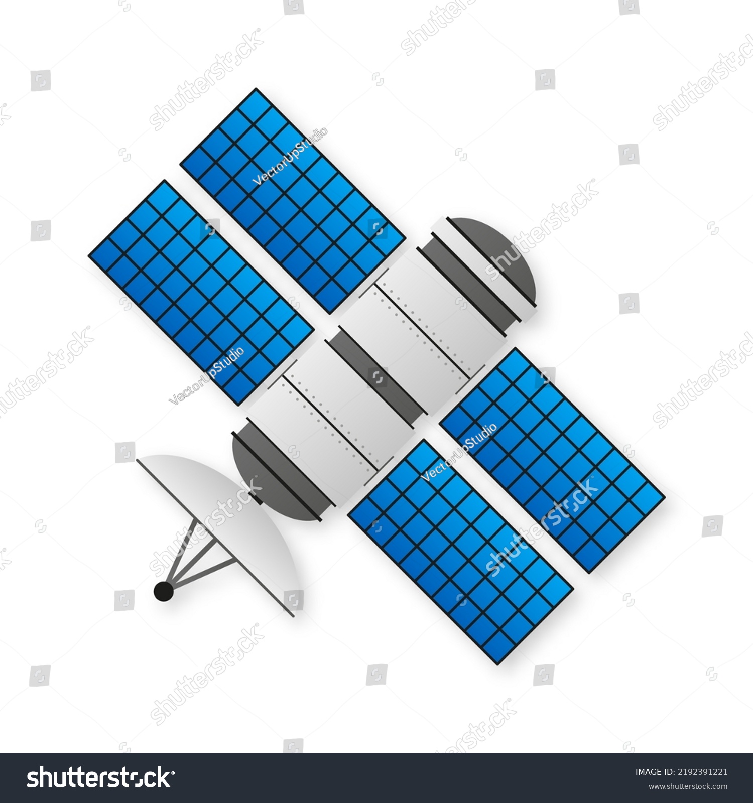 Artificial Satellites Gps Communication Navigation Concept Stock Vector Royalty Free