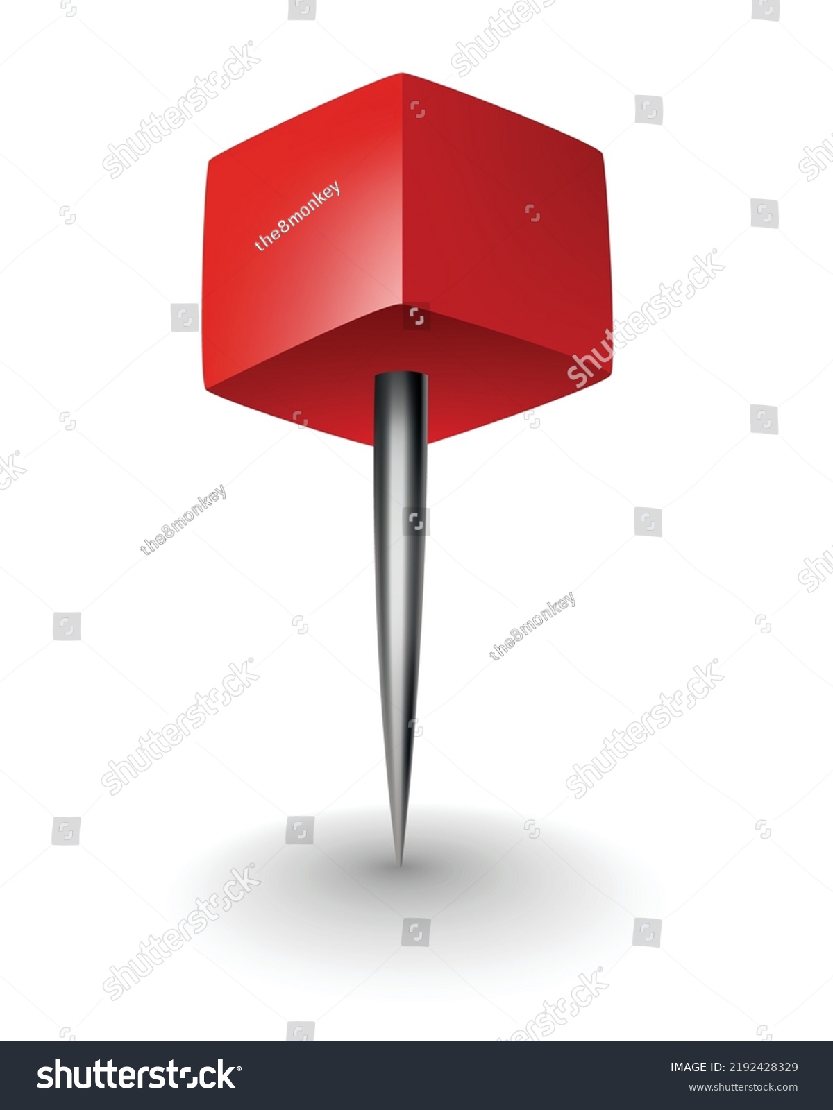 Red Pushpin Shadow Isolated On White Stock Vector (Royalty Free ... Red Pushpin Shadow Isolated On White Stock Vector (Royalty Free ...