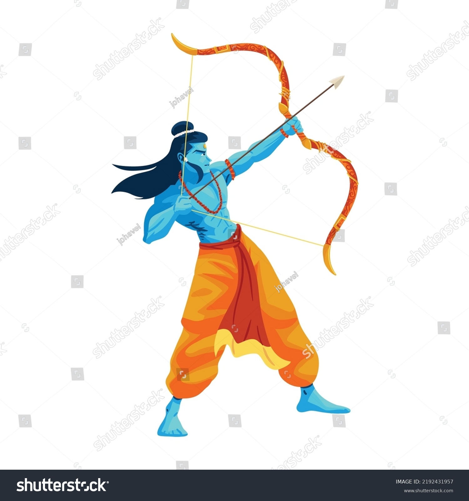 Lord Rama Bow Weapon Icon Isolated Stock Vector Royalty Free 2192431957 Shutterstock