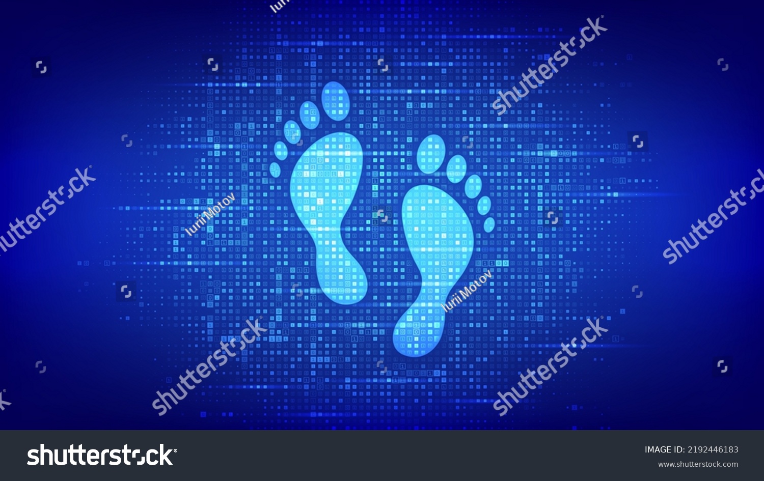 Digital Footprint Background Made Binary Code Stock Vector (Royalty ... Digital Footprint Background Made Binary Code Stock Vector (Royalty ...