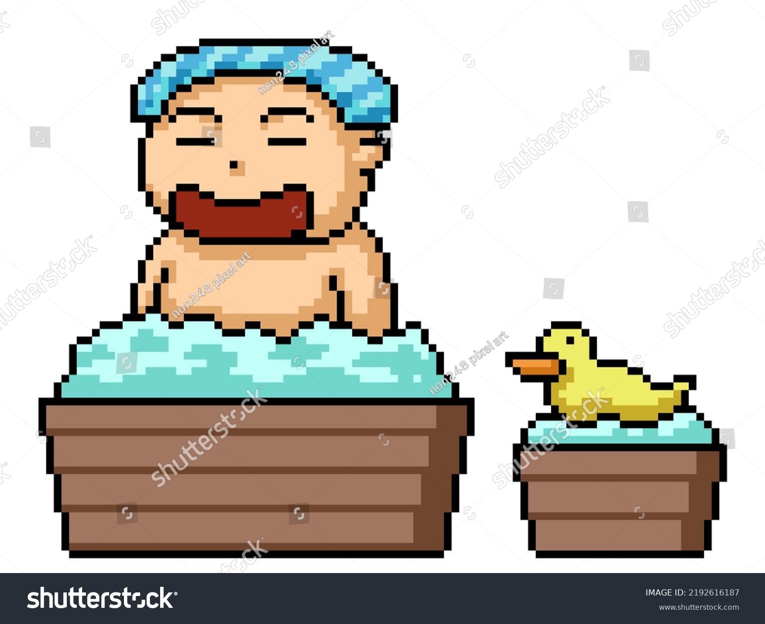 Pixel Art Man Bath Tub Stock Vector (Royalty Free) 2192616187 ... Pixel Art Man Bath Tub Stock Vector (Royalty Free) 2192616187 ...