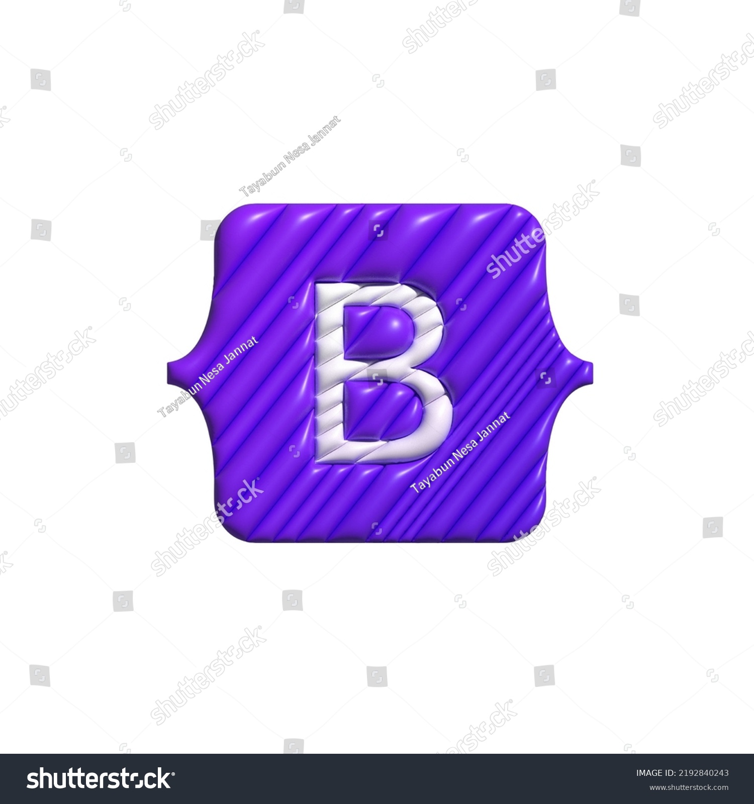 Realistic 3d Rendering Bootstrap Logo Icon Stock Illustration 2192840243 Shutterstock