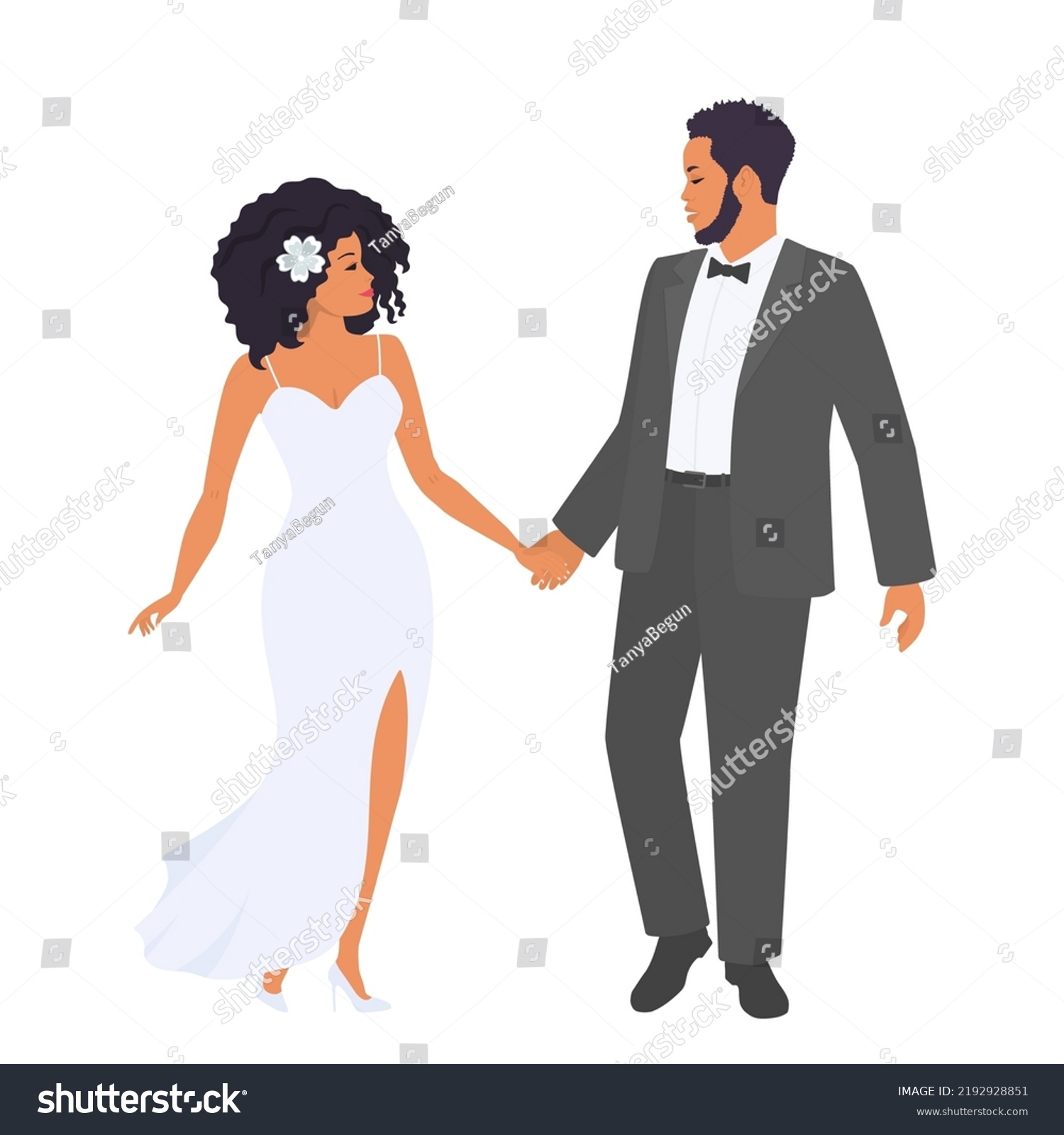 African American Couple Getting Married Cartoon Stock Vector (Royalty ... African American Couple Getting Married Cartoon Stock Vector (Royalty ...