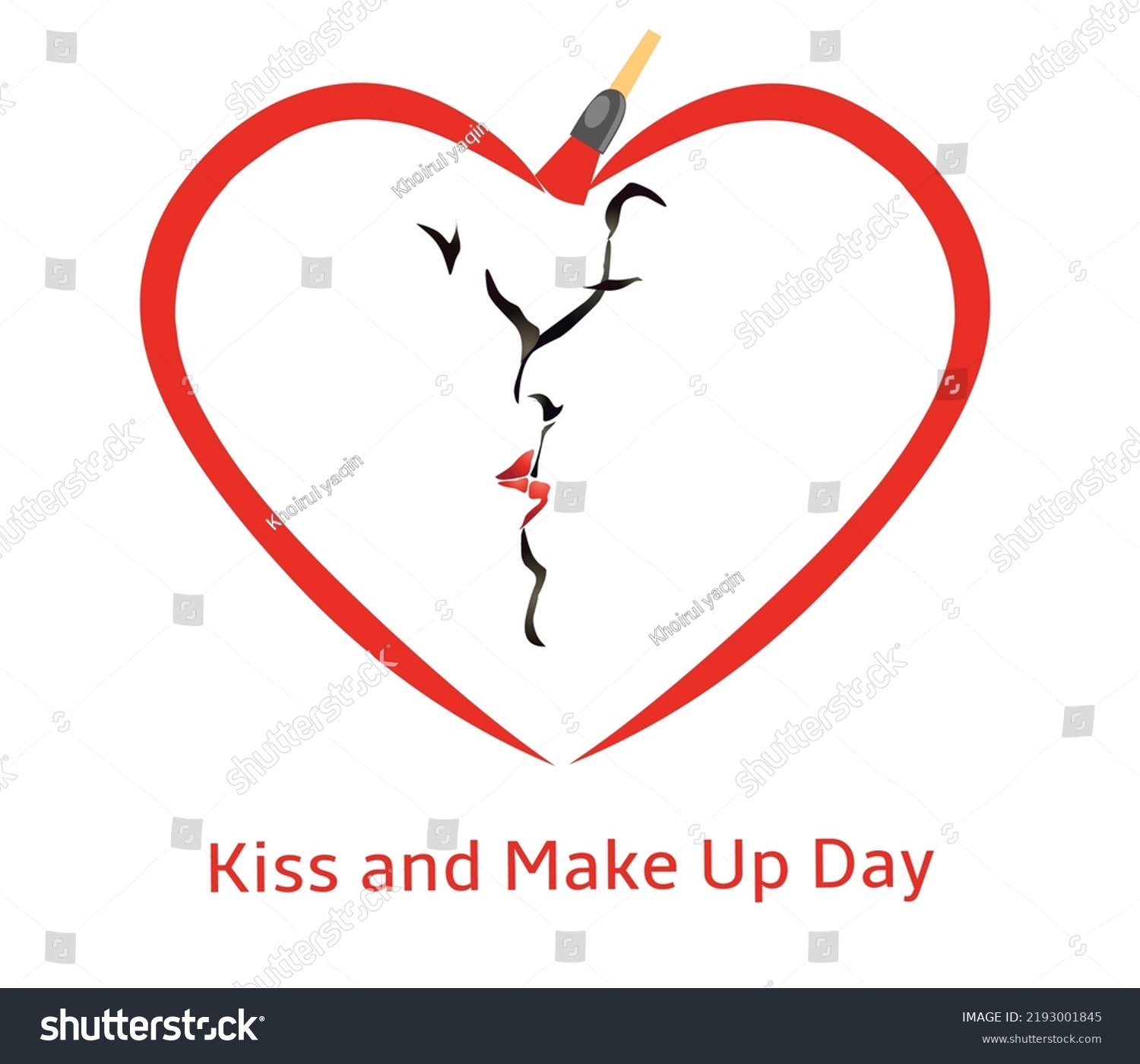 Kiss Make Day August 25 Stock Vector Royalty Free 2193001845 Shutterstock
