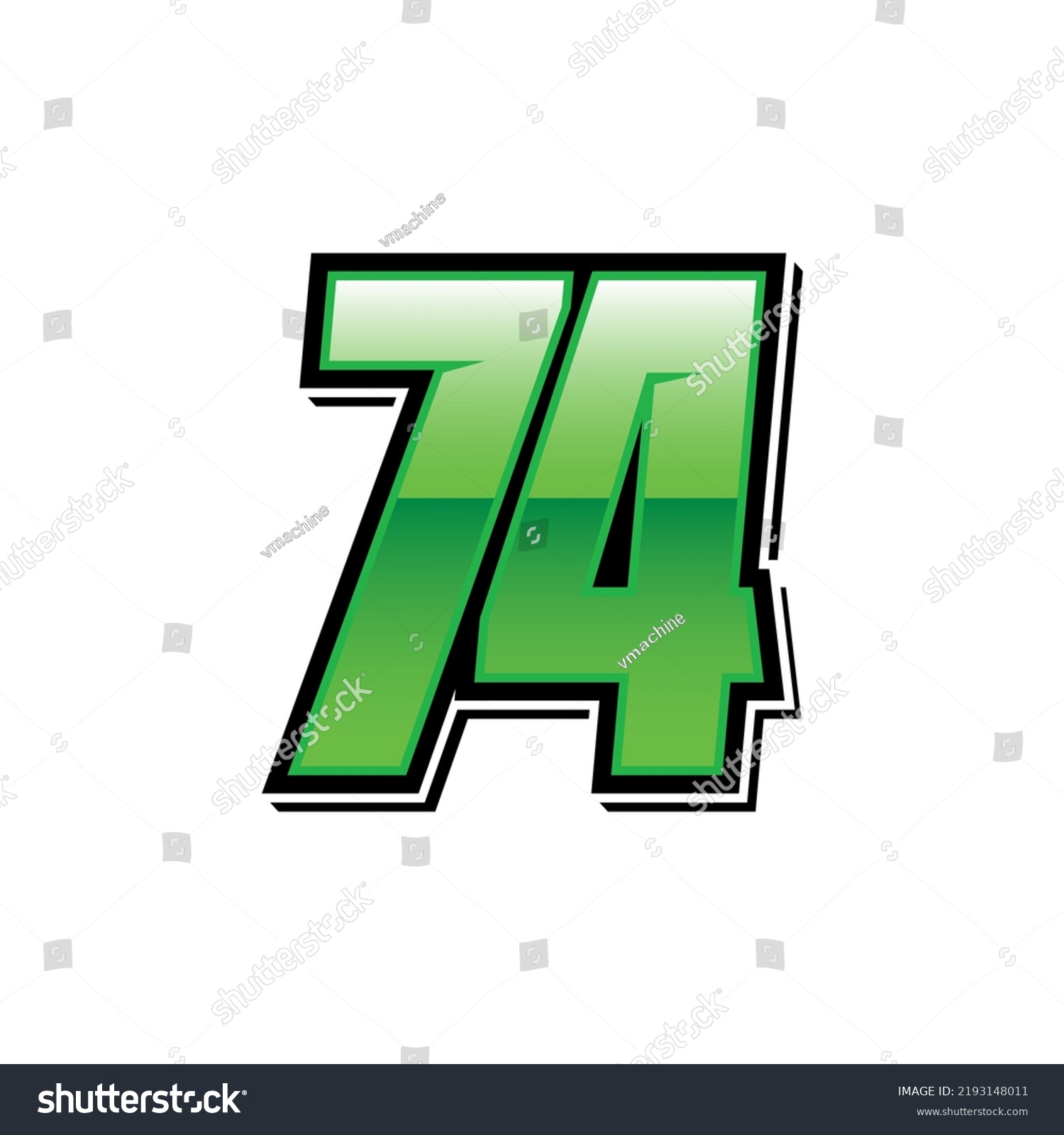 Racing Start Number 74 Vector Template Stock Vector (Royalty Free ... Racing Start Number 74 Vector Template Stock Vector (Royalty Free ...