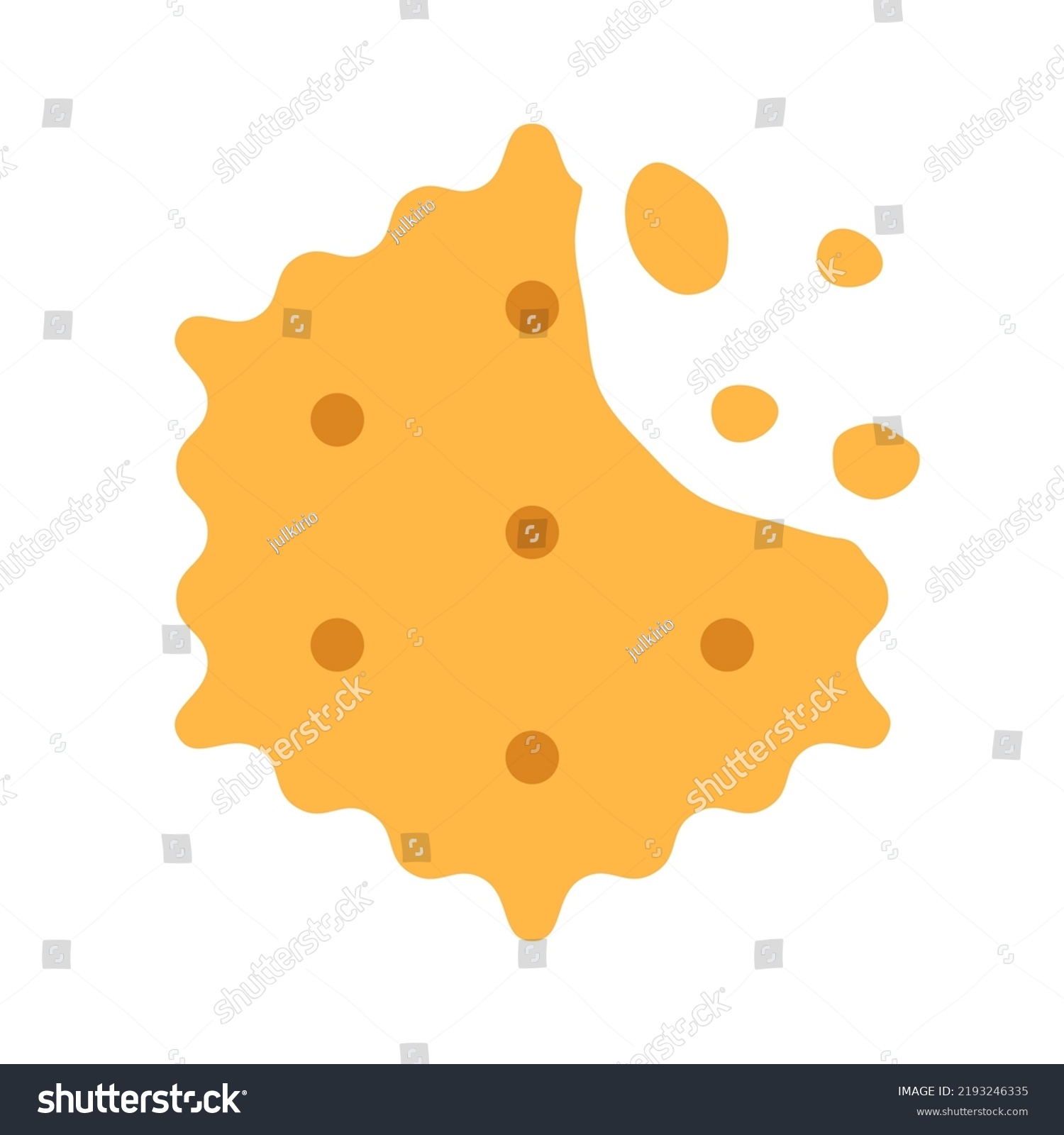 Crispy Cheese Cracker Chips Isolated On Stock Vector Royalty Free 2193246335 Shutterstock