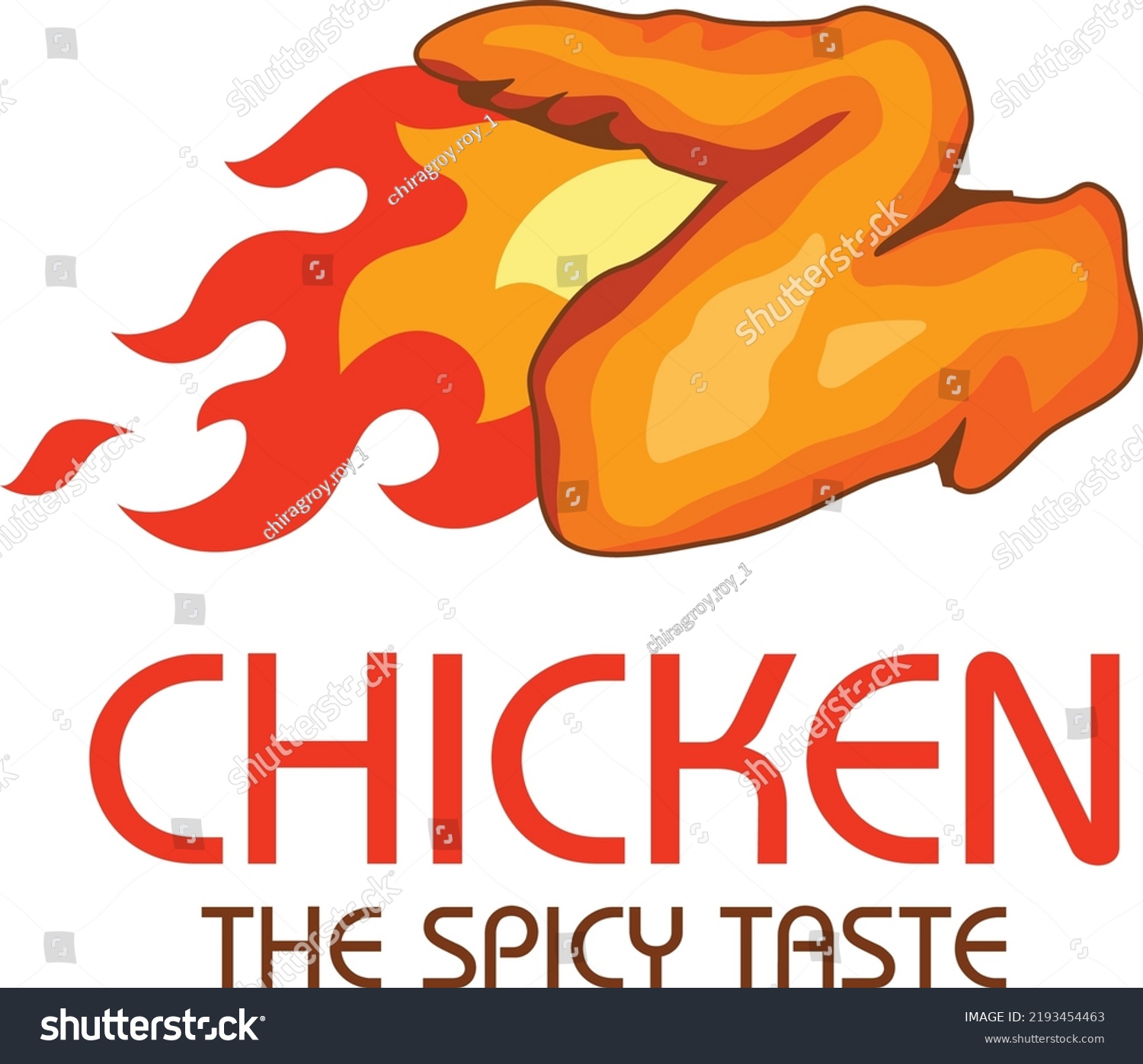 Spicy Hot Chicken Logo Hot Chicken Stock Vector Royalty Free
