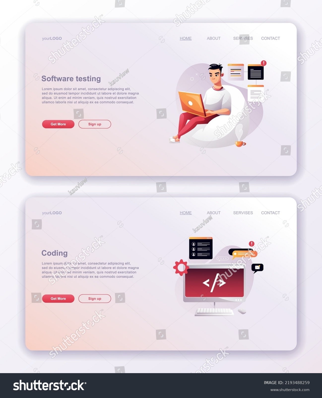 Programming Concept Character Web Engineer Work Stock Vector (Royalty ... Programming Concept Character Web Engineer Work Stock Vector (Royalty ...
