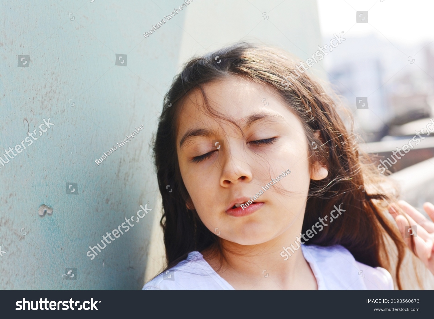 Relaxed Little Girl Close Eyes Stock Photo 2193560673 | Shutterstock Relaxed Little Girl Close Eyes Stock Photo 2193560673 | Shutterstock