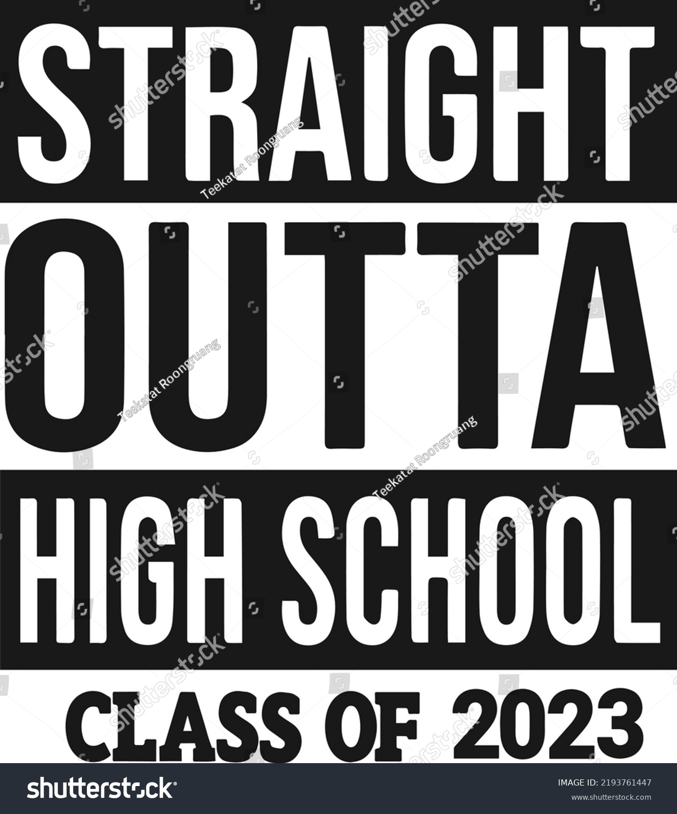 Senior Class 2023 Vector Greeting Invitation Stock Vector Royalty Free