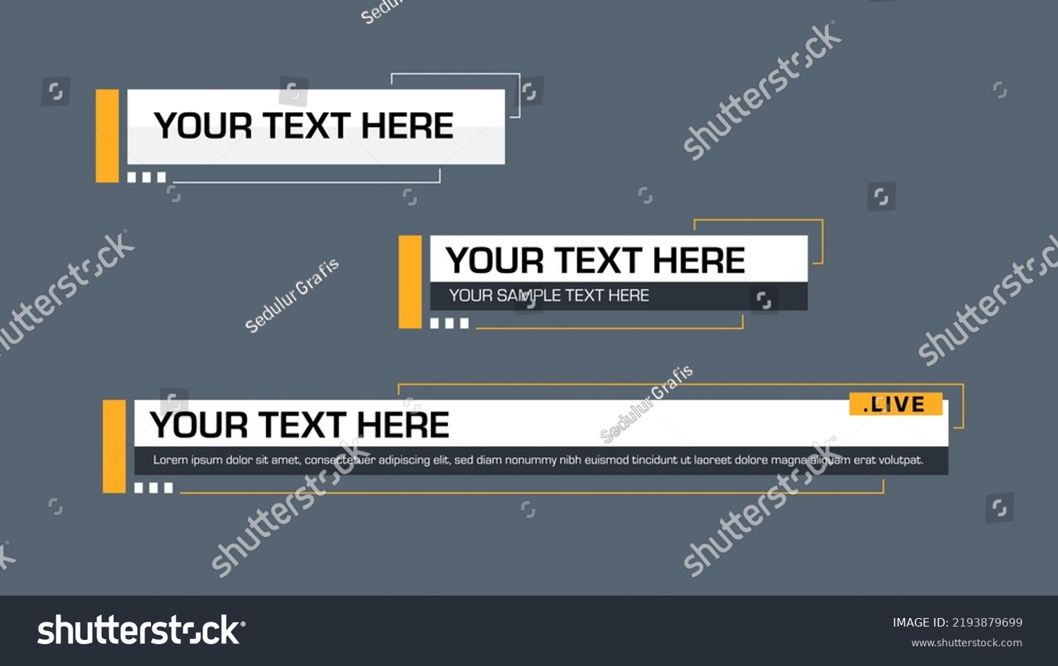 Tercer set de barras de noticias: vector de stock (libre de regalías) 2193879699 | Shutterstock